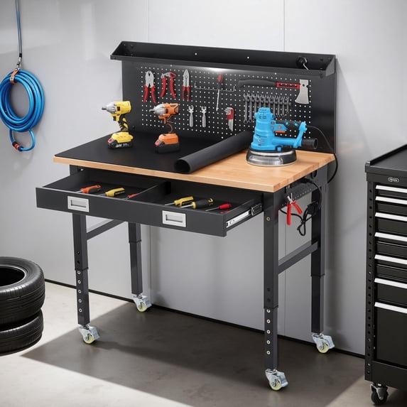 Workbench for Garage,ENJOYWOOD Heavy Duty 48 inch Wood Work Bench with ...