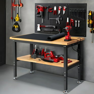 Workbench, Tool Storage Work Bench Workshop Tools Table with Power ...