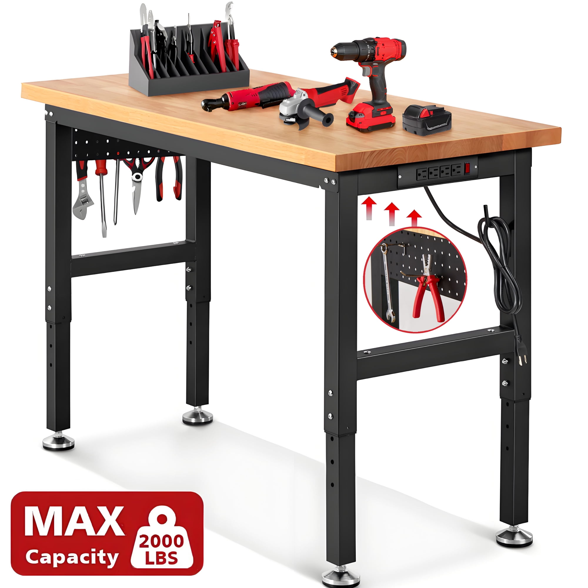 Workbench for Garage,ENJOYWOOD Heavy Duty 48 inch Wood Work Bench with ...