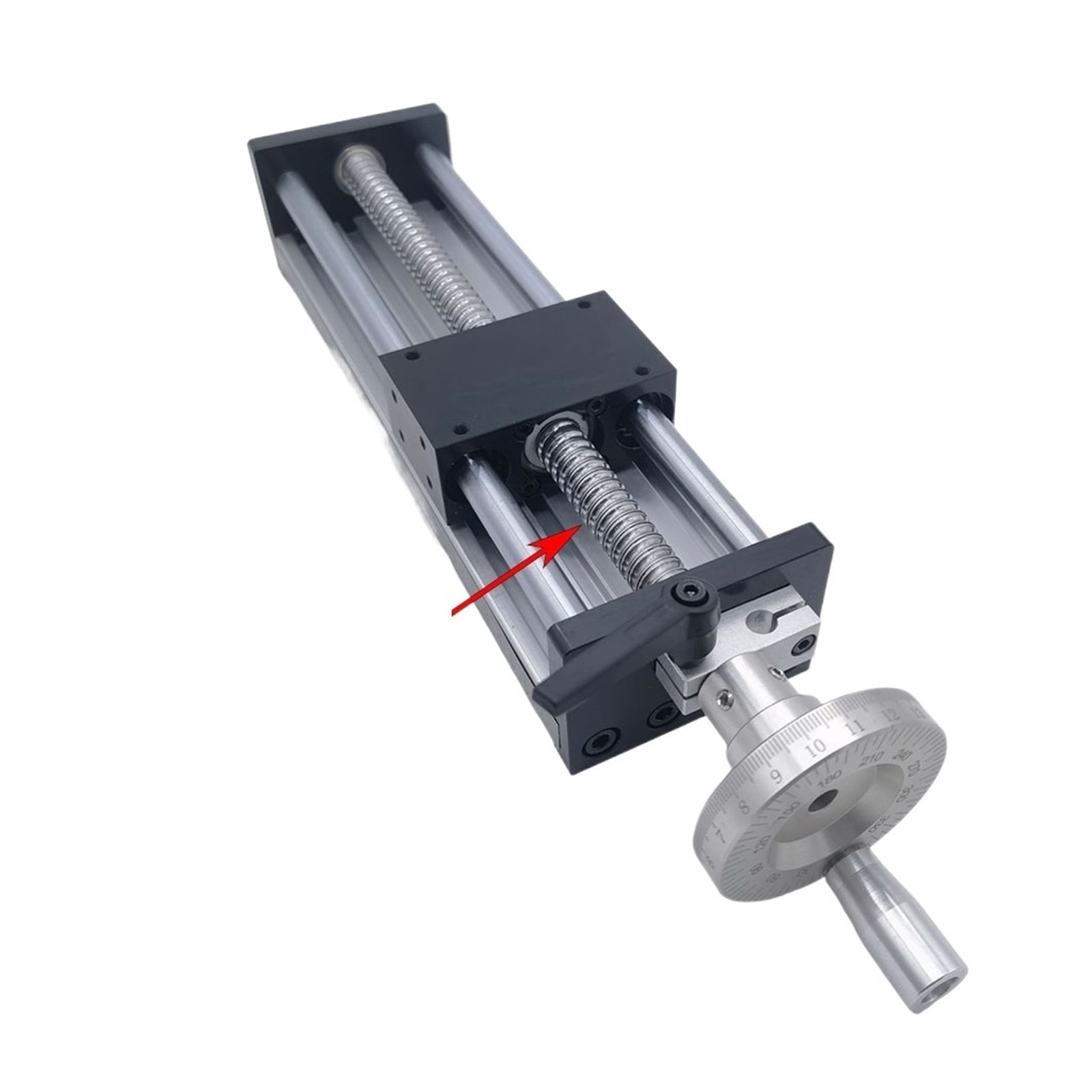 Workbench Linear Guide Manual Sliding Table 100~500MM Stroke Ballscrew SFU1204 Handwheel Linear ...