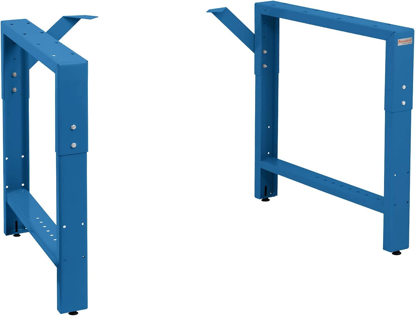Workbench Table Frame - 26" Depth - Blue - 29" to 35" Height Adjustable ...