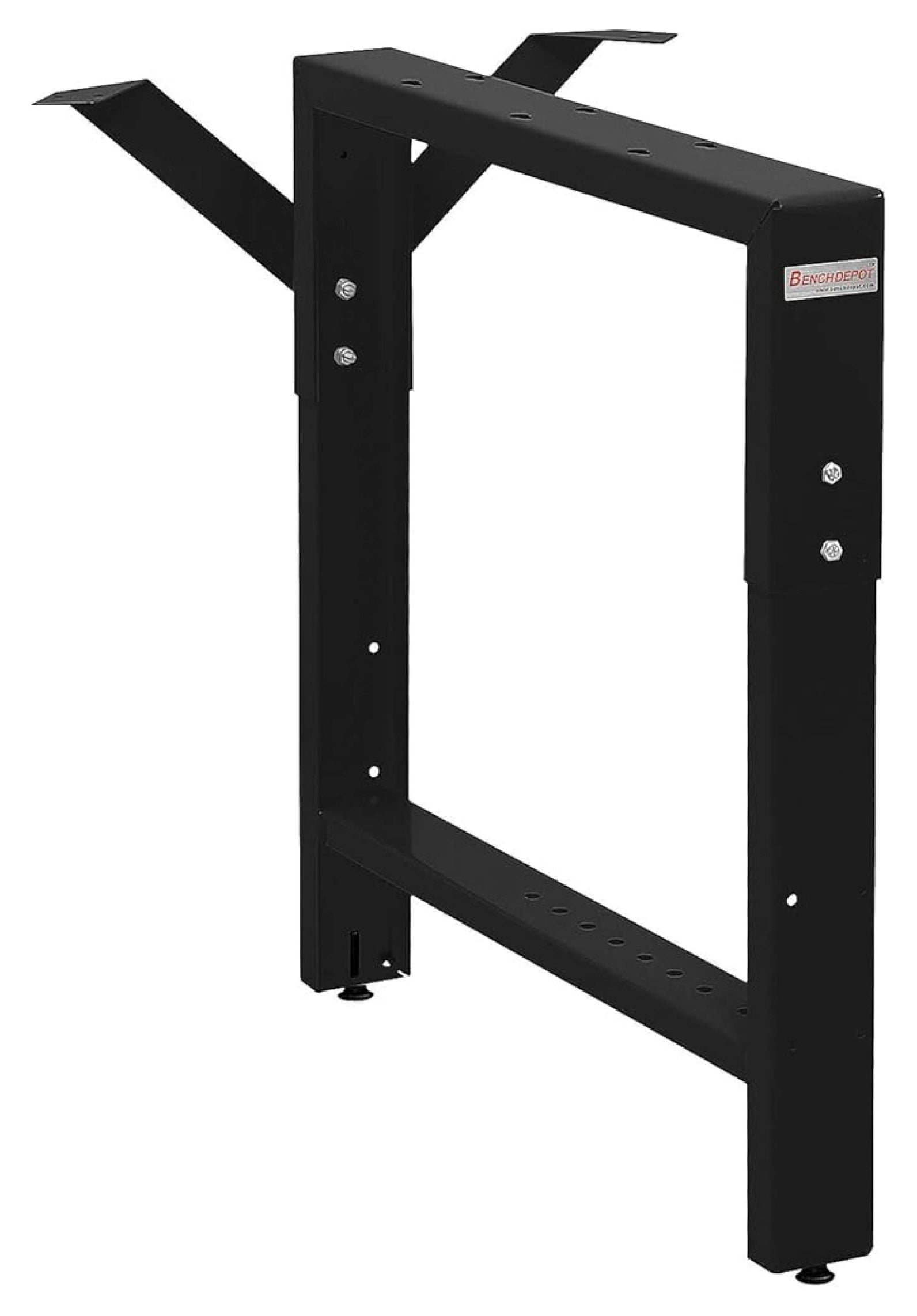 Workbench Table Frame Leg - Center Leg - 20" Depth - Black - 29" to 35 ...