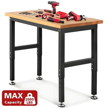 "Seville Classics UltraHD Workbench, Adjustable, Heavy-Duty, 48""W x 24 ...