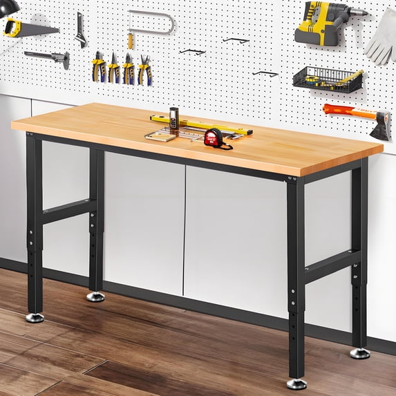 Workbench for Garage,ENJOYWOOD Heavy Duty 60 inch Wood Work Bench ...