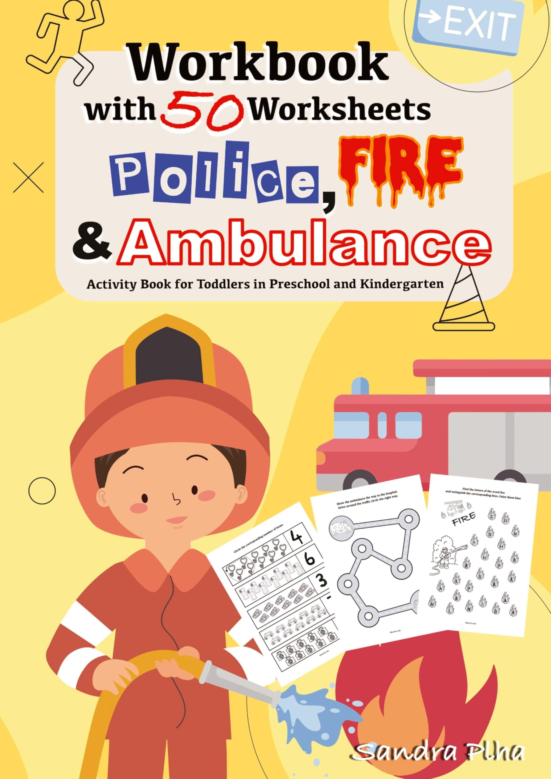Workbook Police, Fire and Ambulance with 50 Worksheets: Activity Book ...