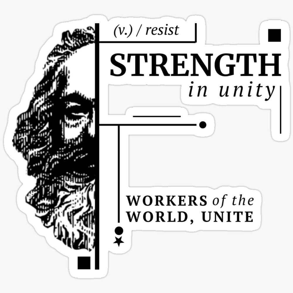 Workers Of The World Unite Class Solidarity Stickerphone Decal Water ...