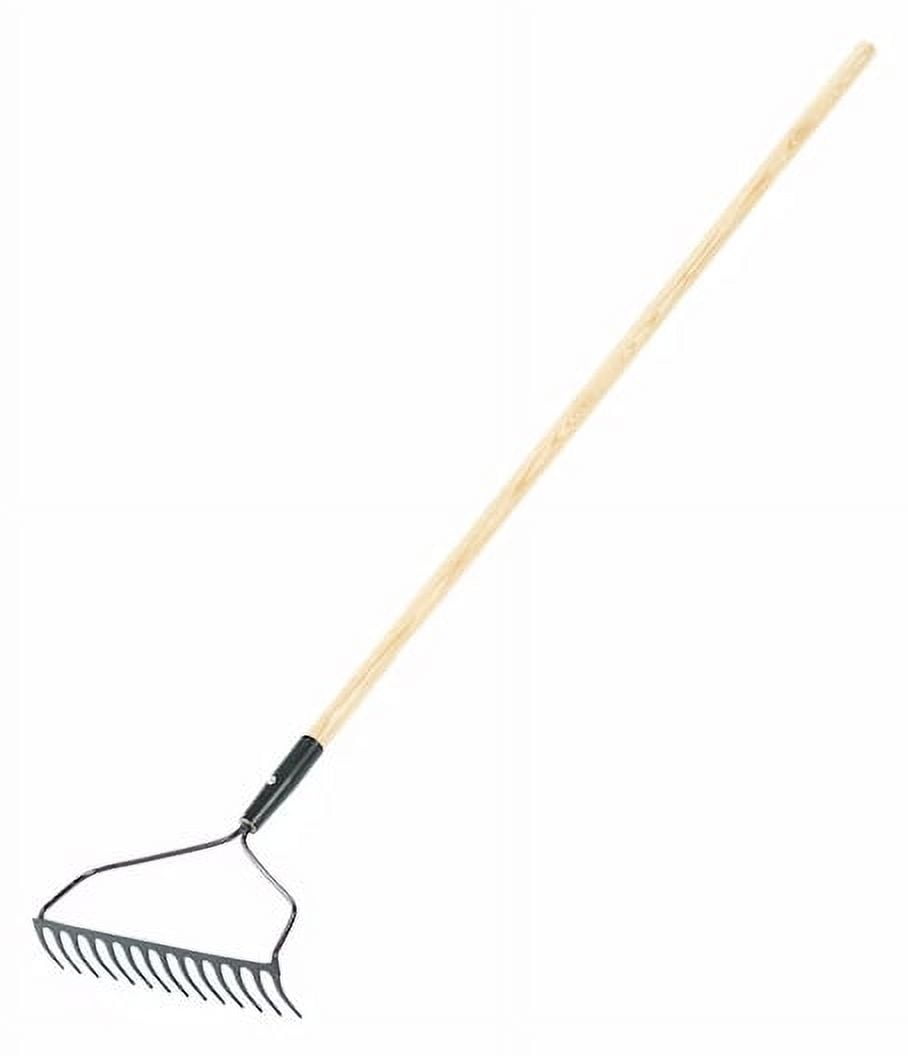 Workforce 14-Tine Bow Rake - 54" Wooden Handle - 16 Gauge Steel Blade ...