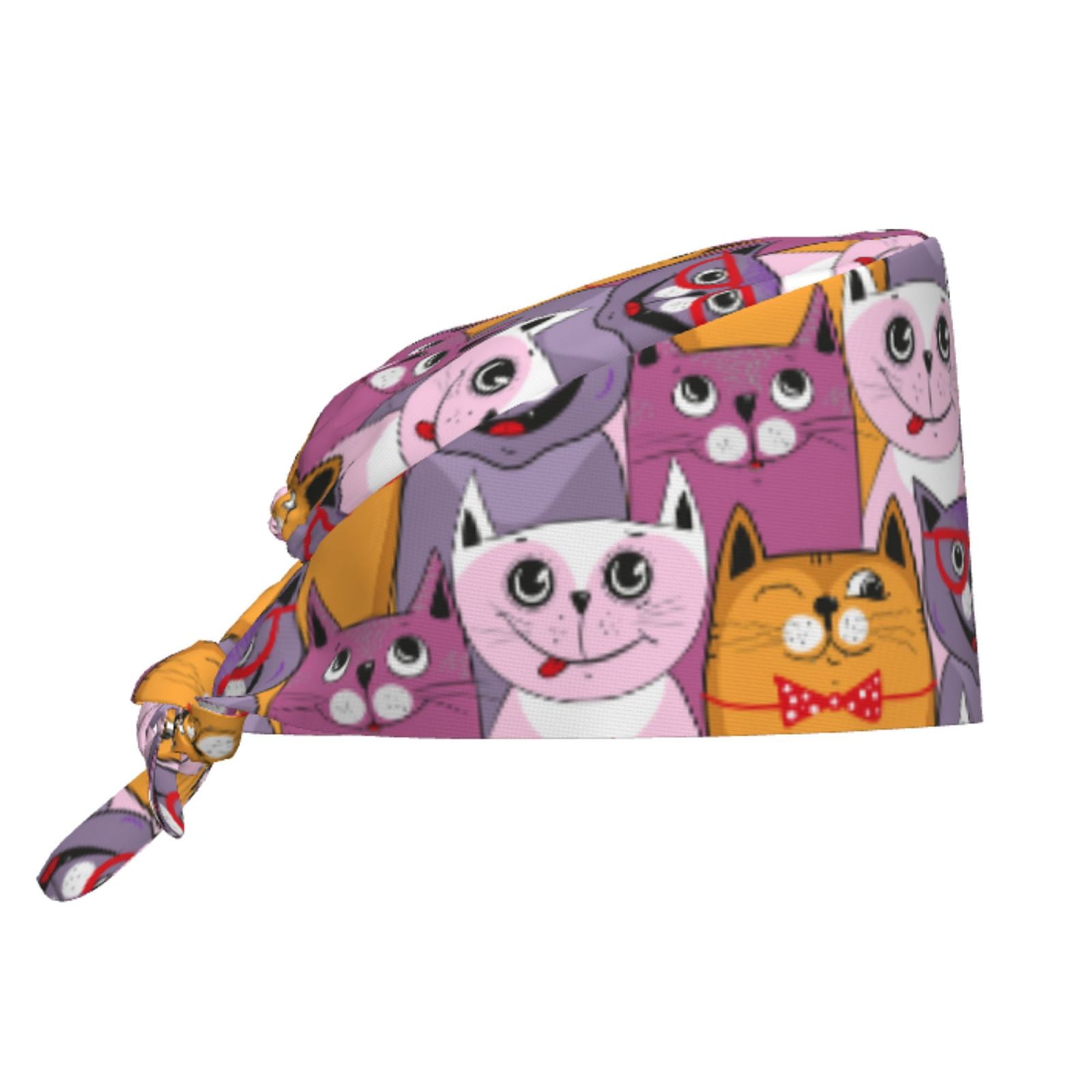 Working Cap Colorful Cute Cats Scrub Cap Unisex Surgical Cap Scrub Hat ...