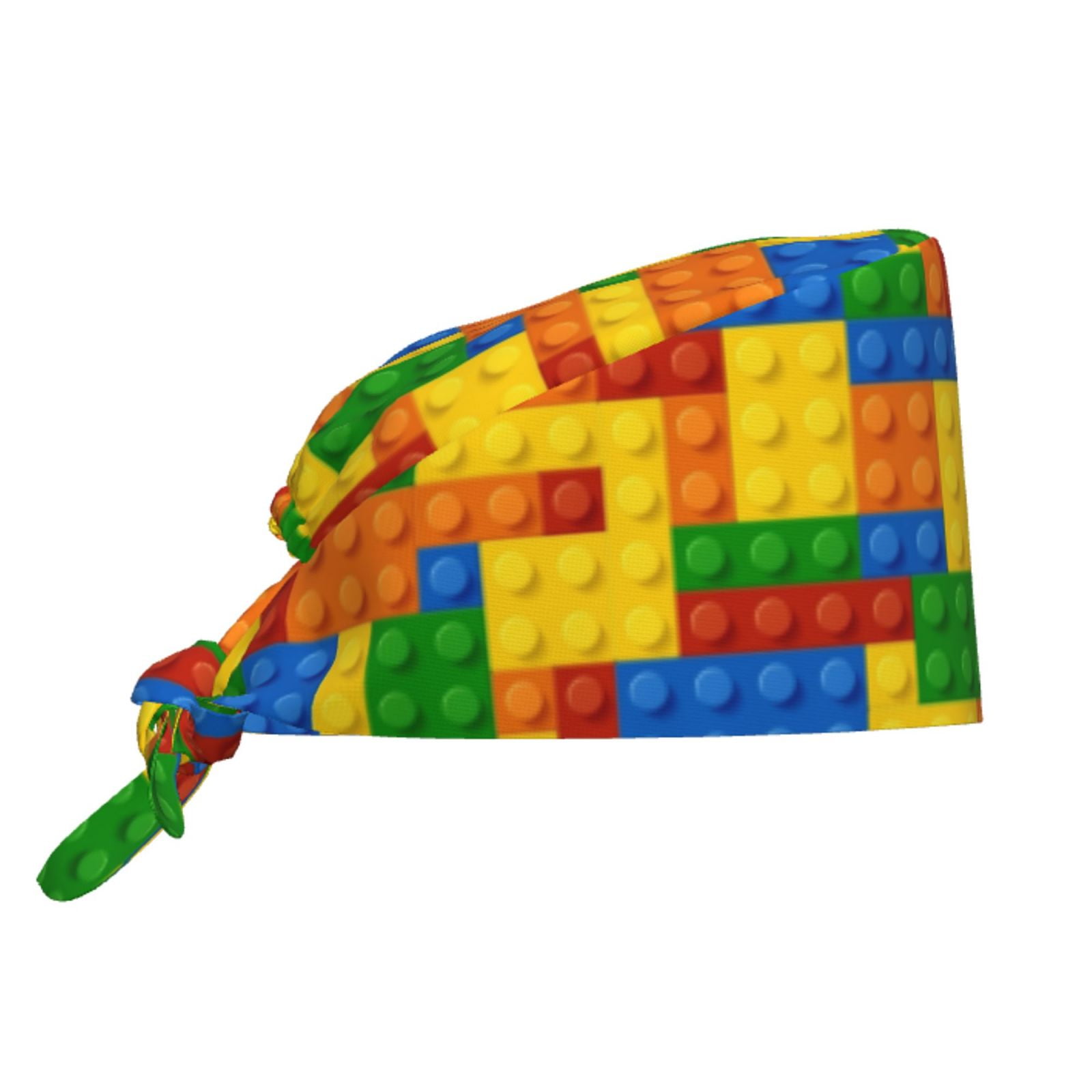 Working Cap Plastic Construction Blocks Pattern Scrub Cap Unisex ...