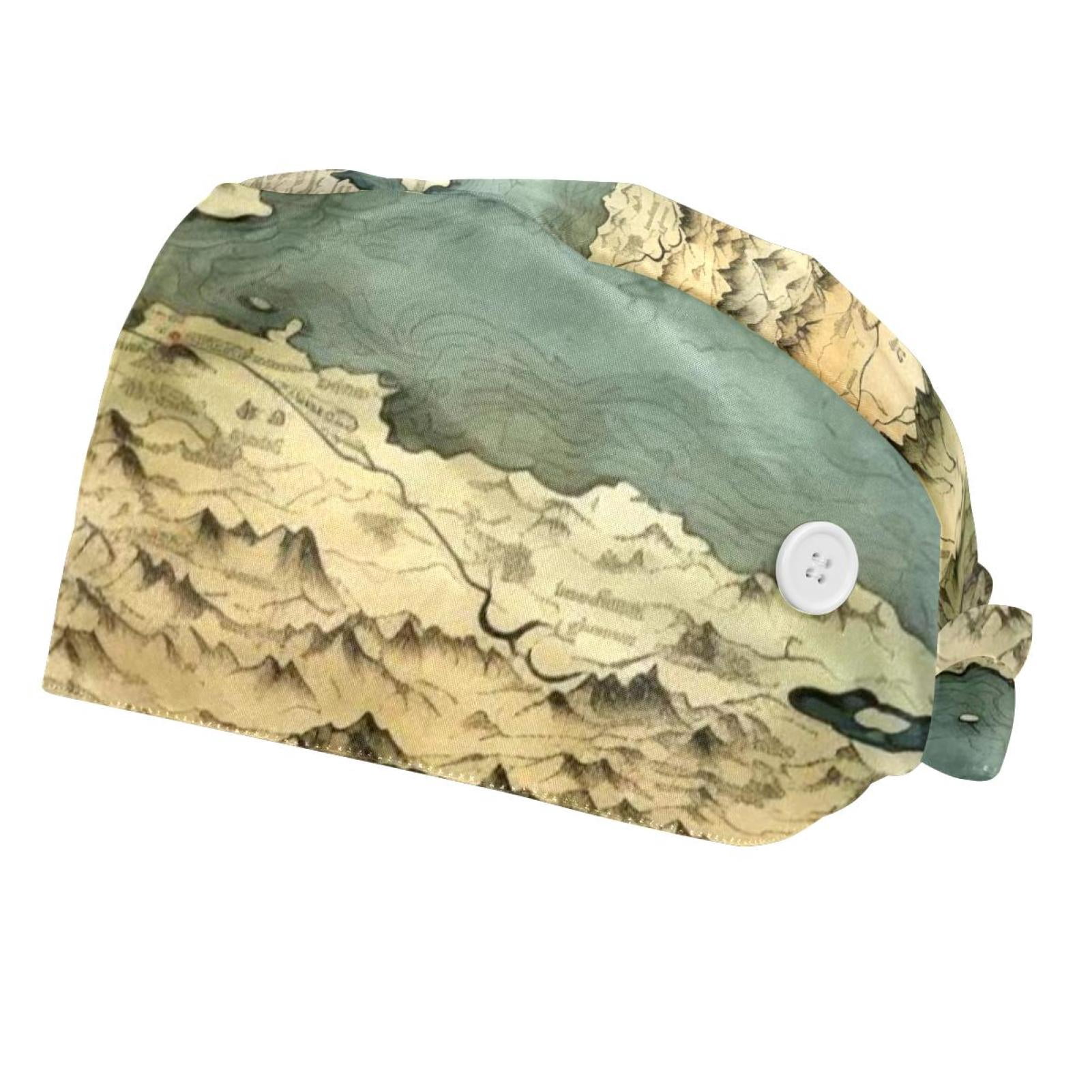 Working Cap with Button for Man, 2 Pcs Map Block Hats - Walmart.com