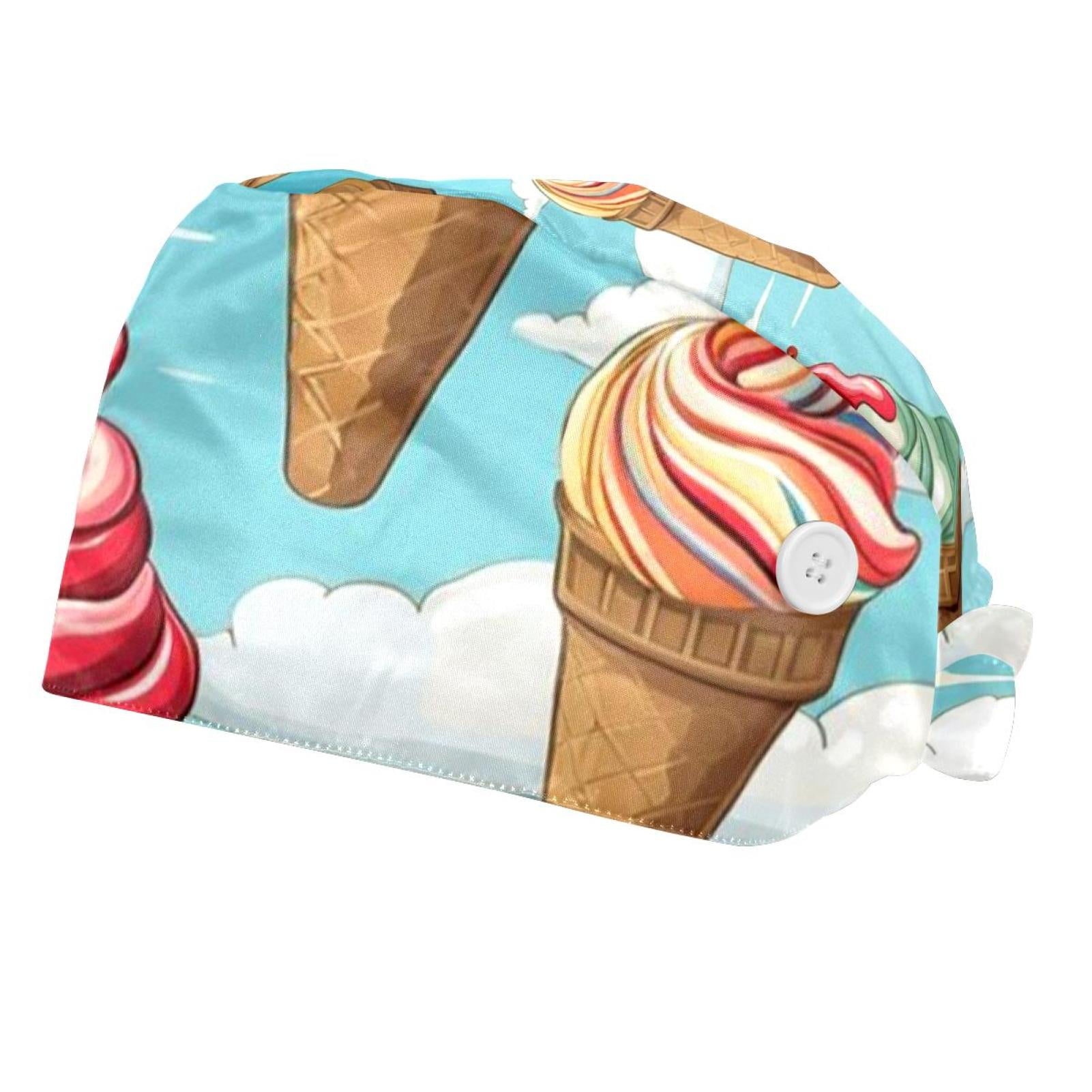 Working Cap with Button for Man & Women, 2 Pcs Ice Cream Hats - Walmart.com