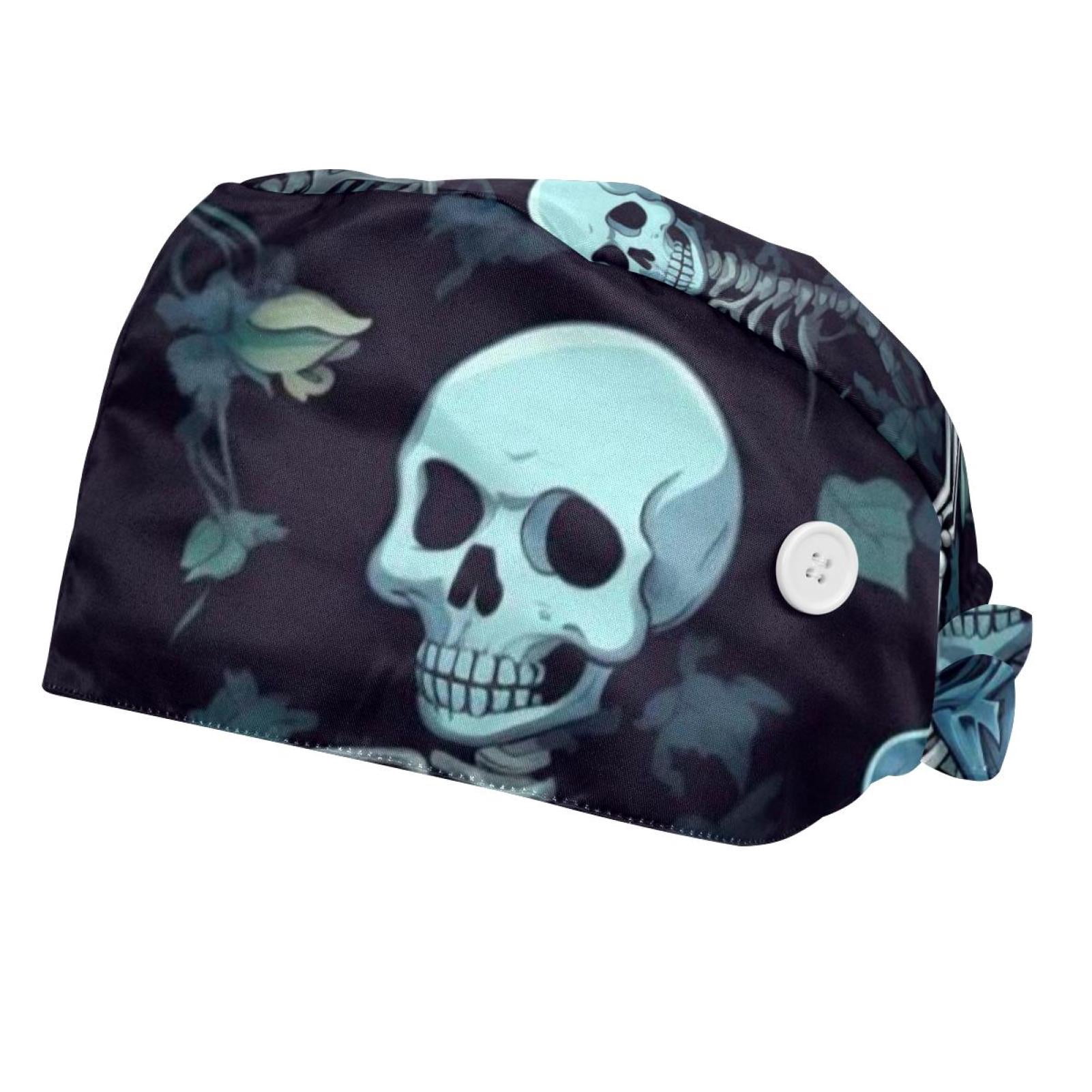 Working Cap with Button for Man & Women, 2 Pcs Skeleton Hats - Walmart.com