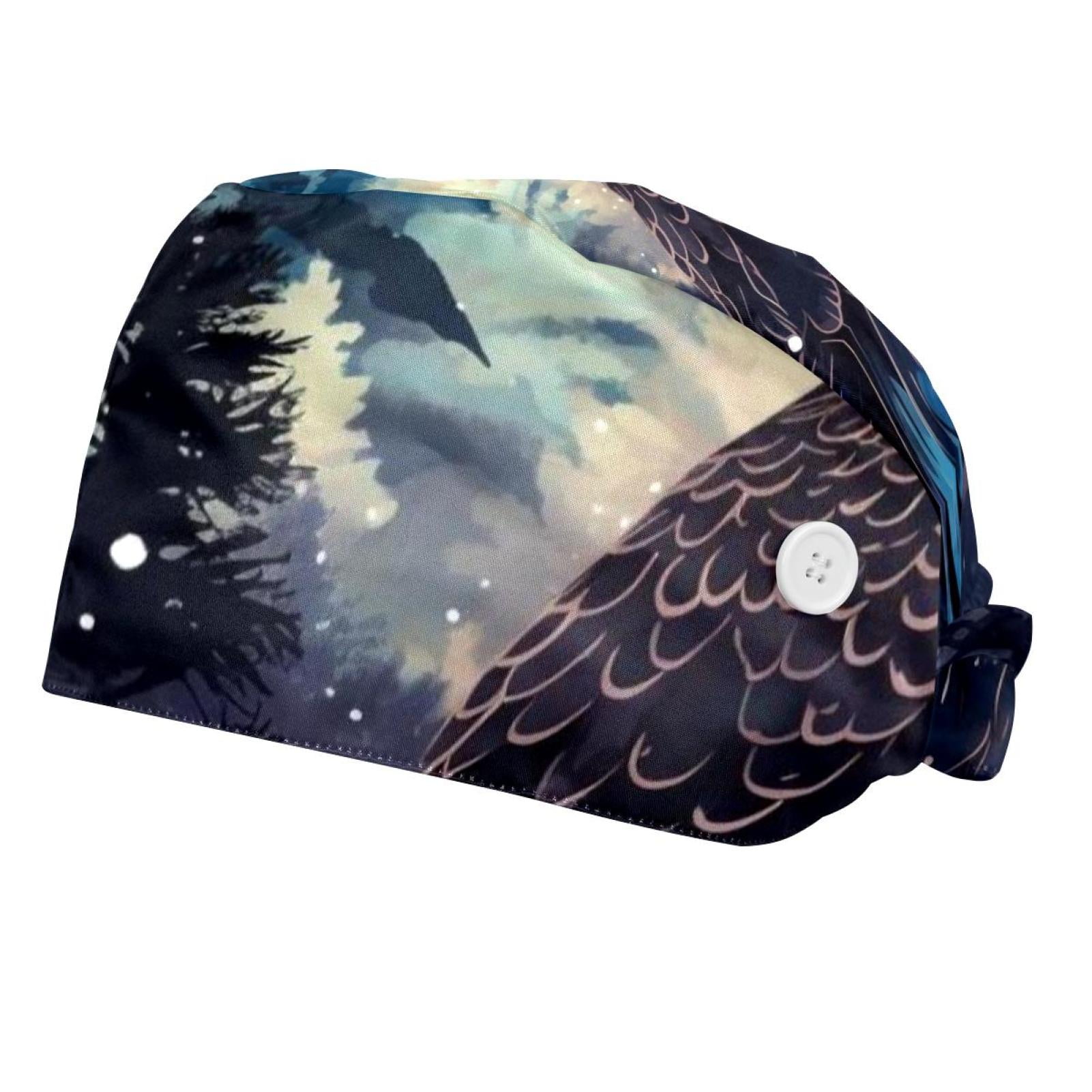 Working Cap with Button for Man & Women, 2 Pcs Starry Eagle Hats ...