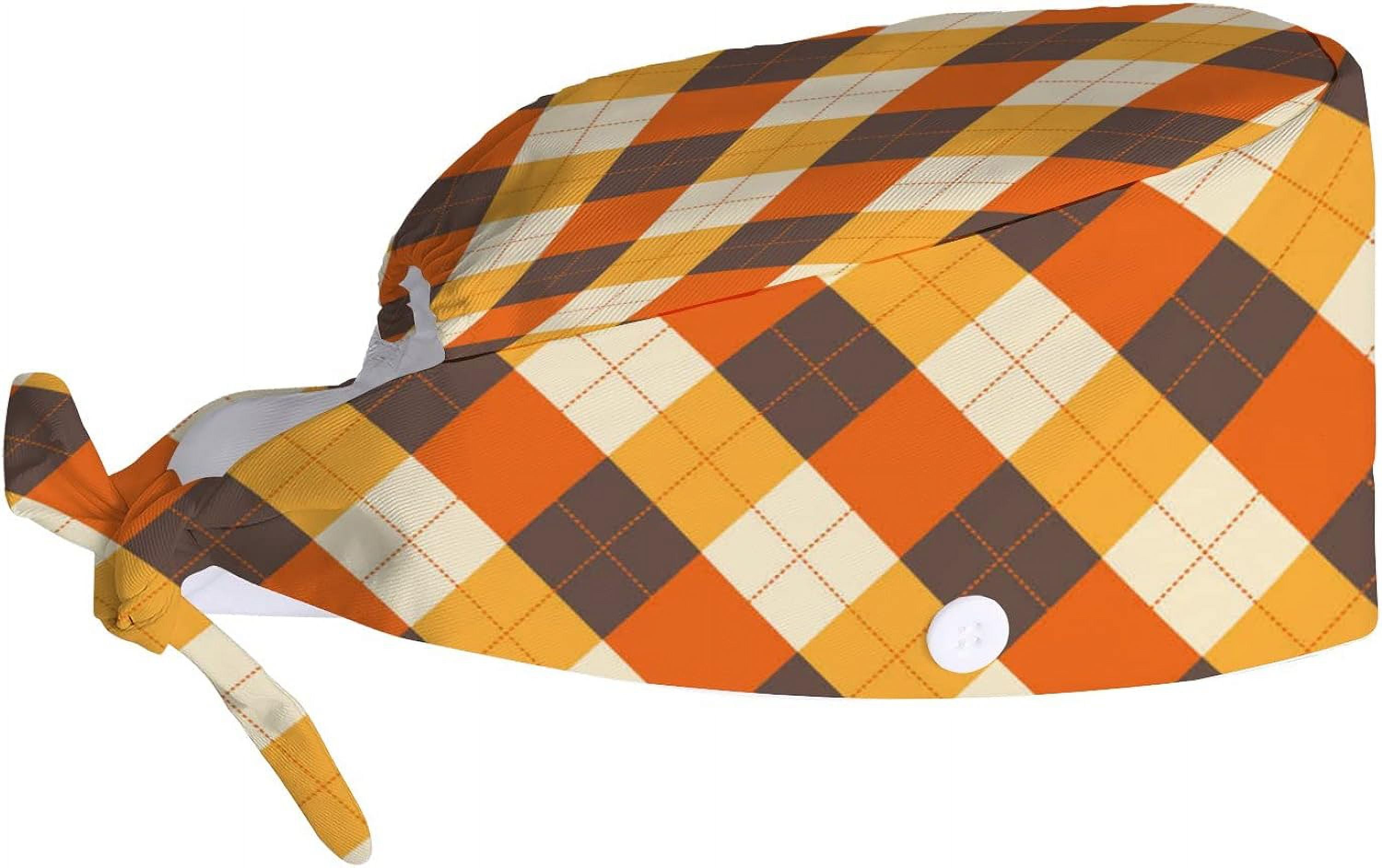 Working Cap with Buttons Sweatband Halloween Argyle Background ...