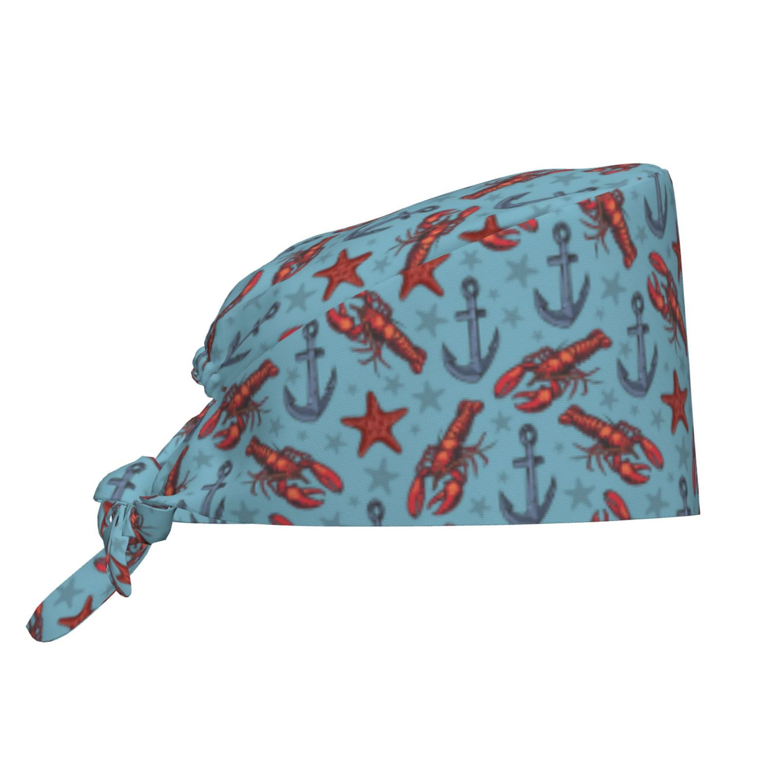 Working Caps, Anchored Starfish Shrimp Cleaning Cap with Adjustable Tie ...