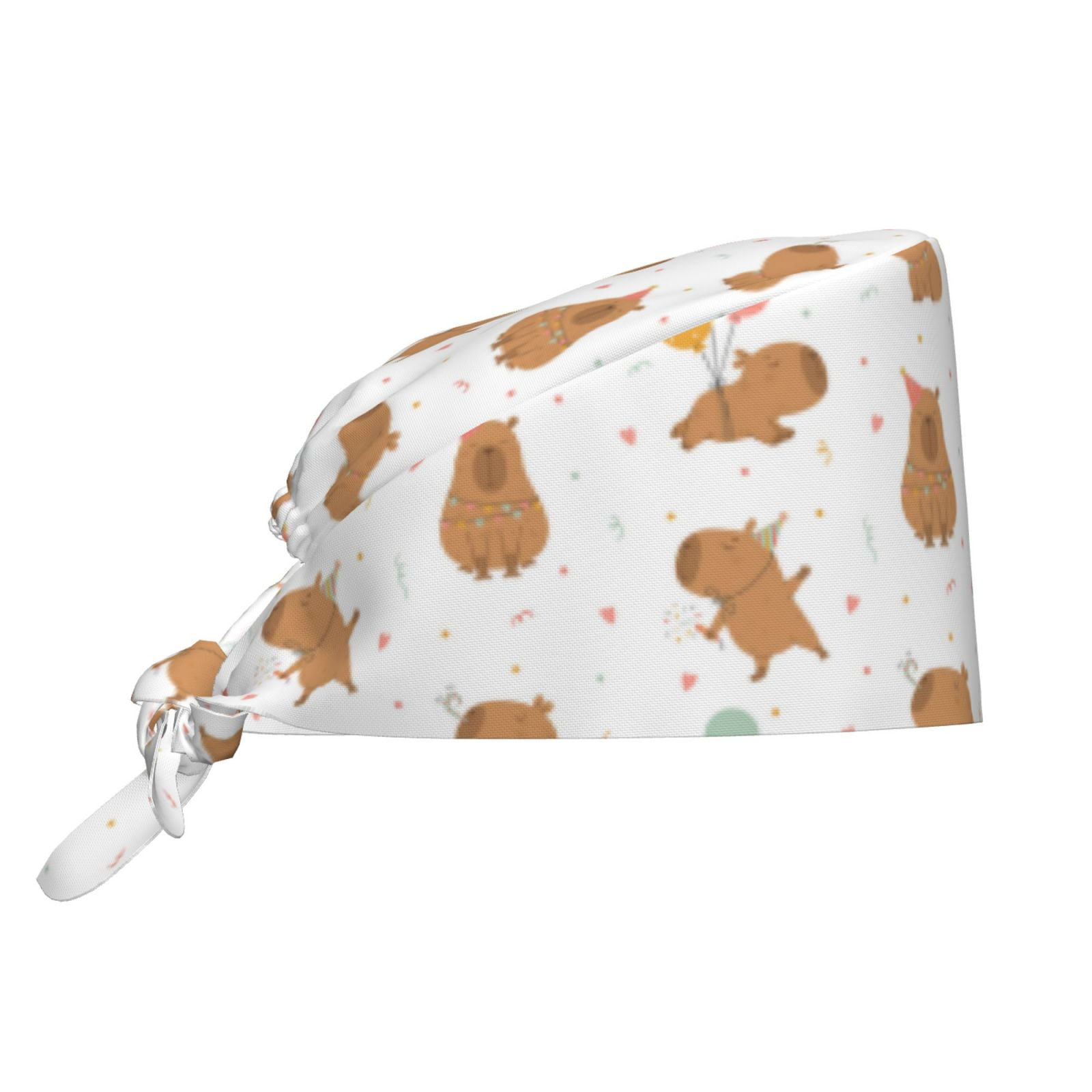 Working Caps, Capybaras Birthday Cleaning Cap with Adjustable Tie ...