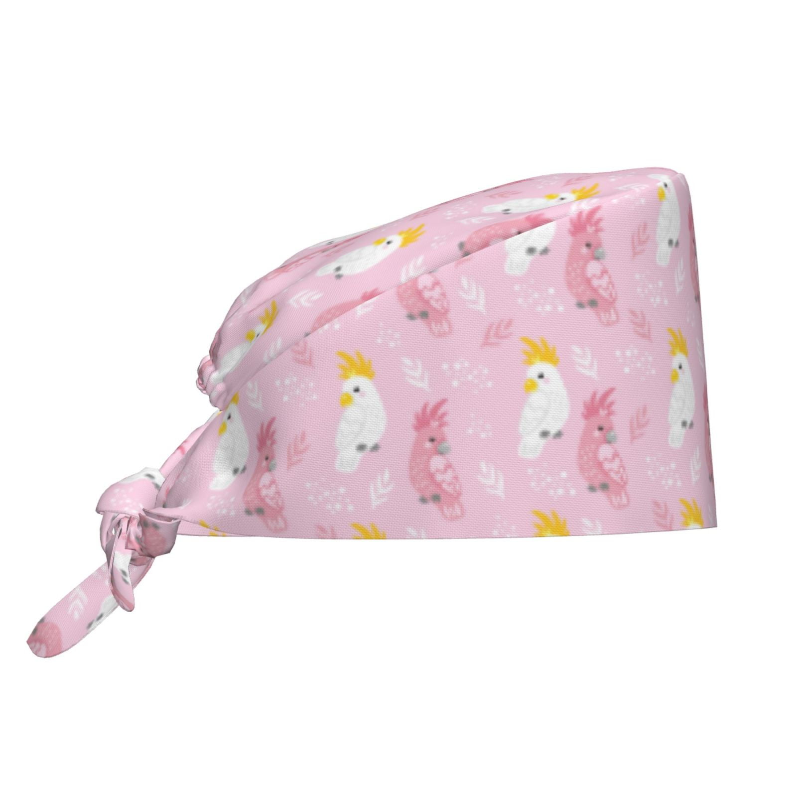 Working Caps, Cartoon Cockatoo Cute Parrot Pink Cleaning Cap with ...
