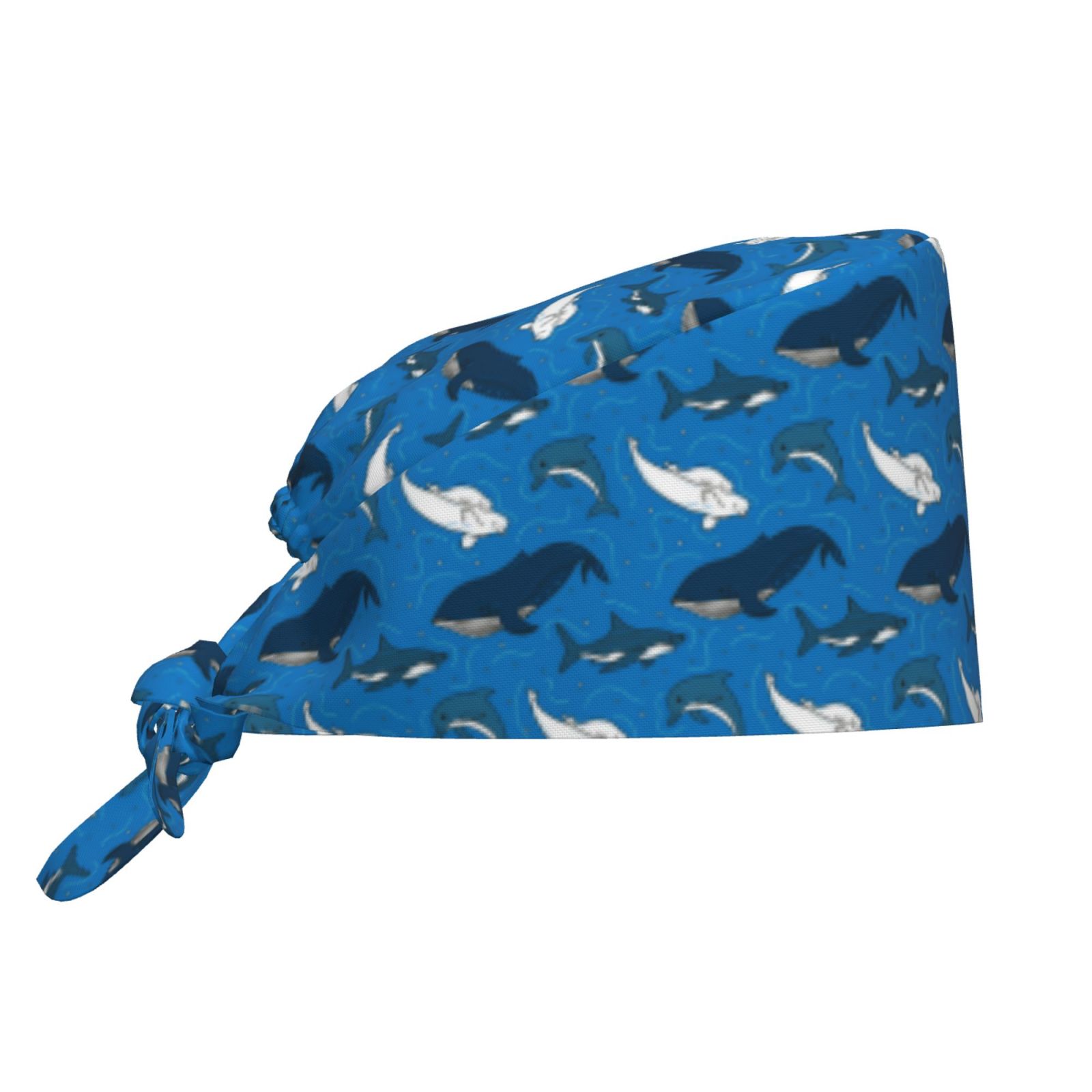 Working Caps, Cute Whale Dolphin Shark Cleaning Cap with Adjustable Tie ...