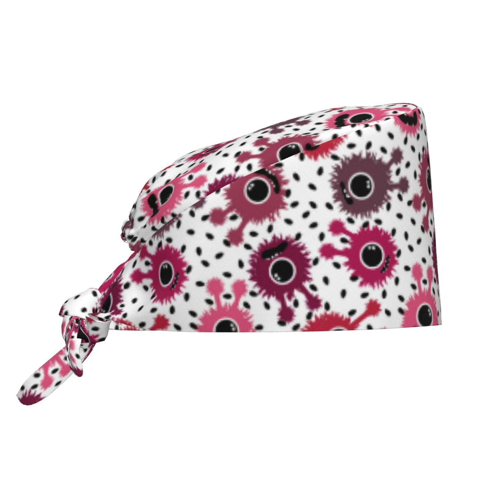Working Caps, Cute cartoon eyes red Cleaning Cap with Adjustable Tie ...