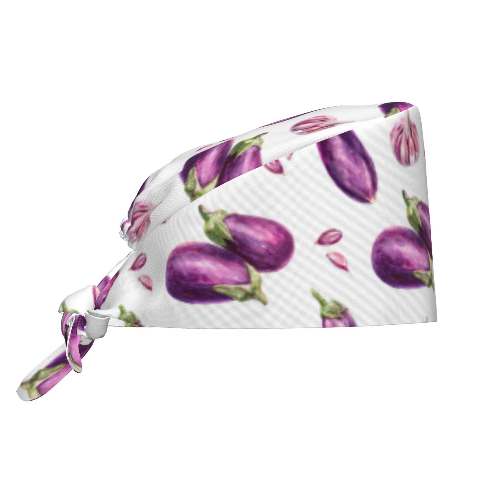Working Caps, Eggplant garlic purple Cleaning Cap with Adjustable Tie ...