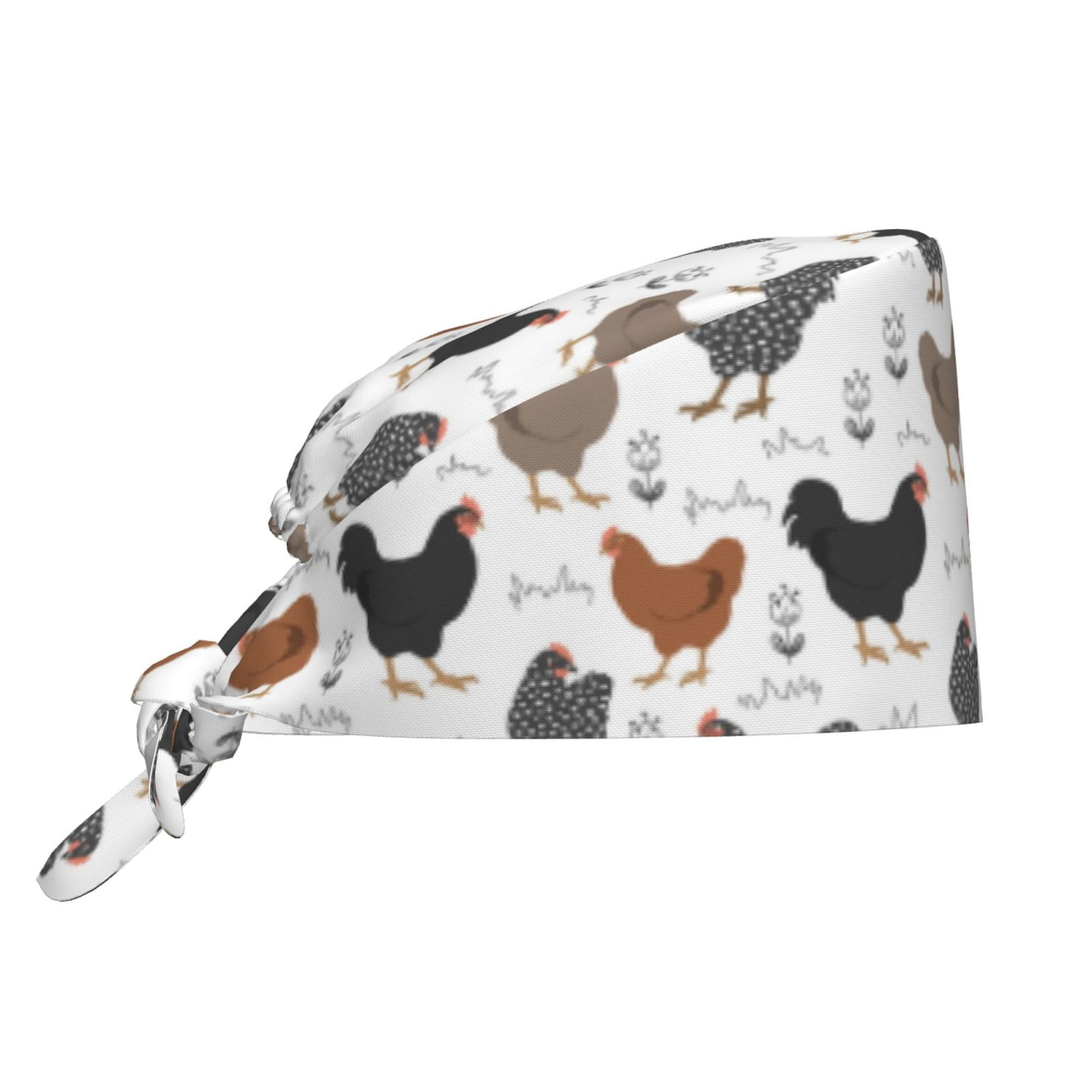 Working Caps, Modern Cartoon Cute Chicken_A Cleaning Cap with ...
