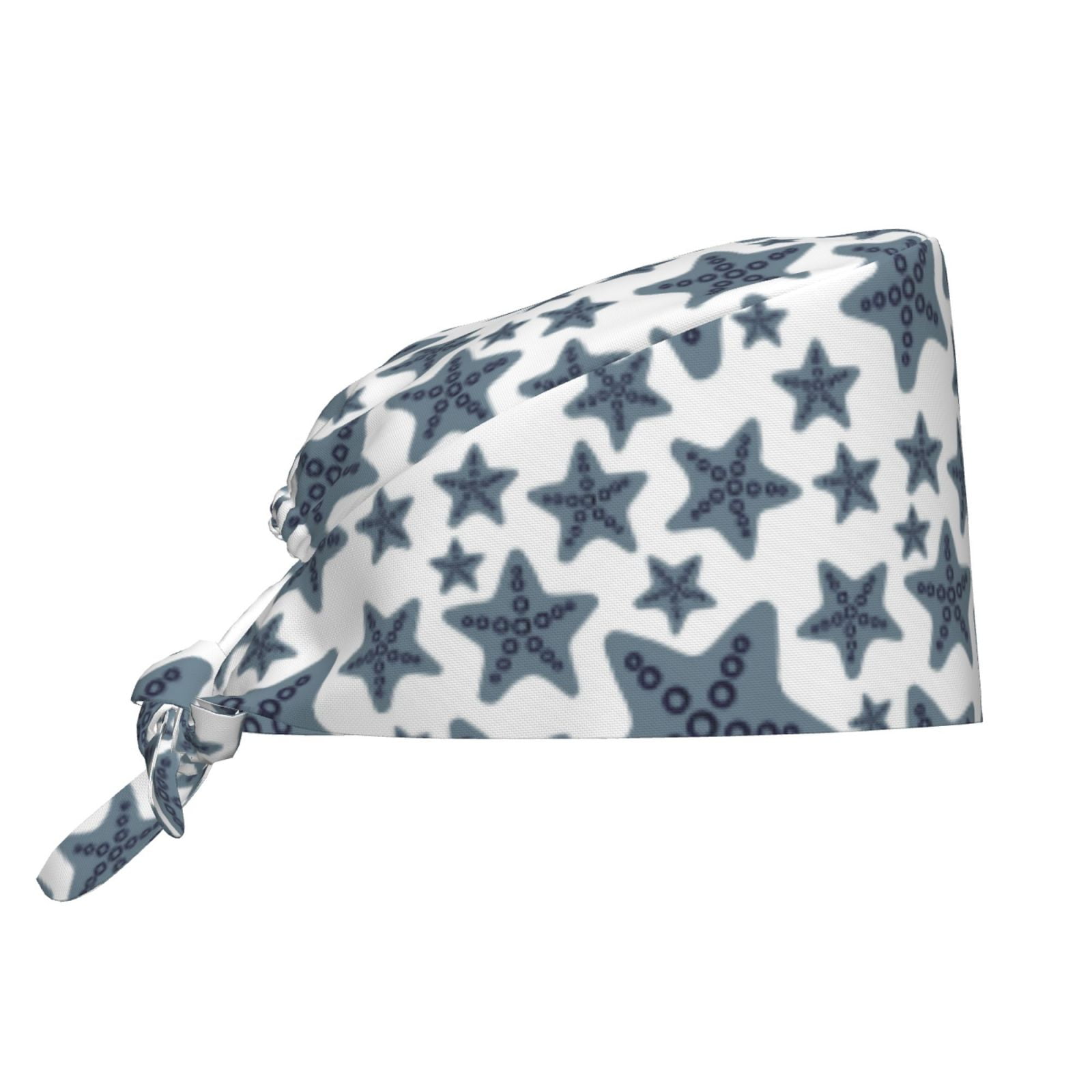 Working Caps, cute grey starfish Cleaning Cap with Adjustable Tie ...