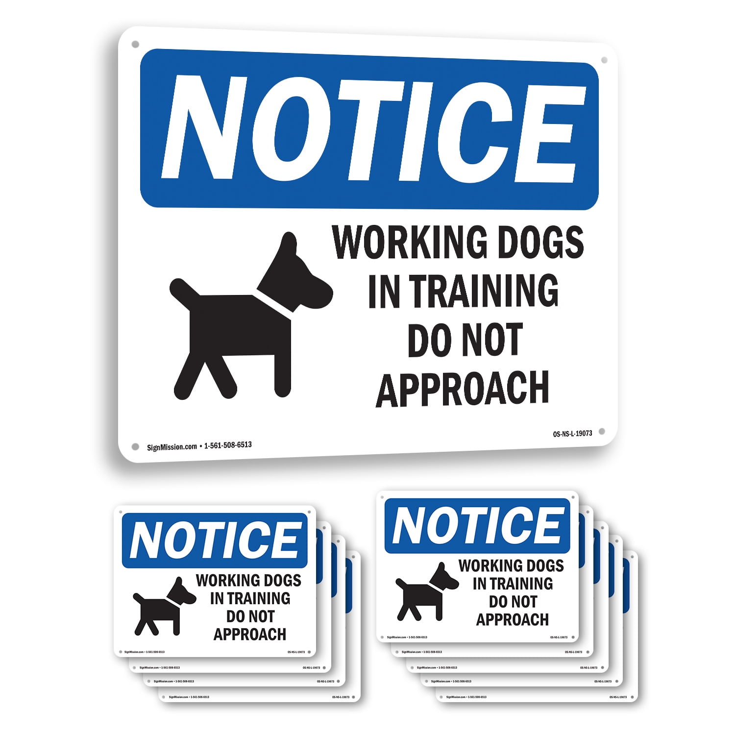 Working Dogs In Training Do OSHA Notice Aluminum Sign 10 Inch x 7 Inch ...