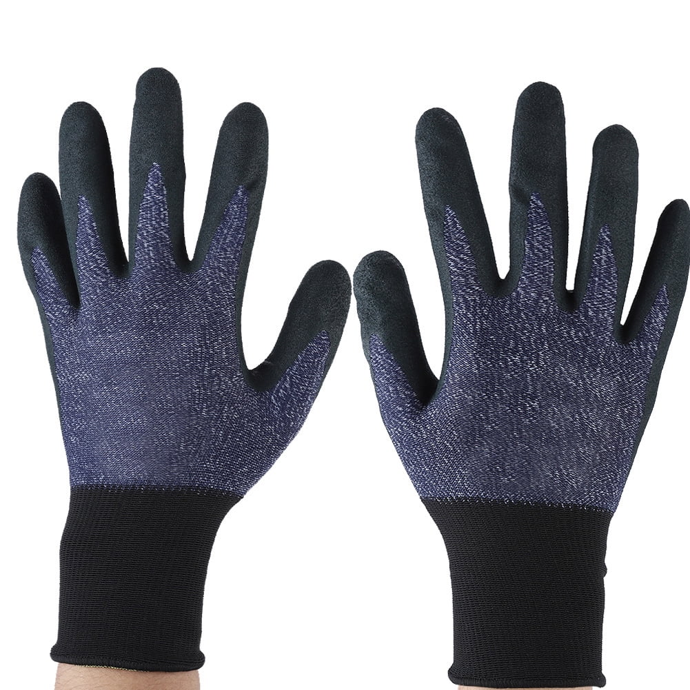 Working Gloves, Waterproof Gloves Knit Wrist Nylon Ergonomic Hand ...