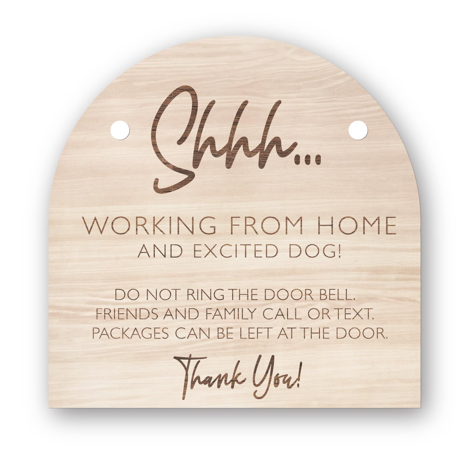 Working from Home Do Not Ring the Door Bell Sign, Arch do not distrub ...