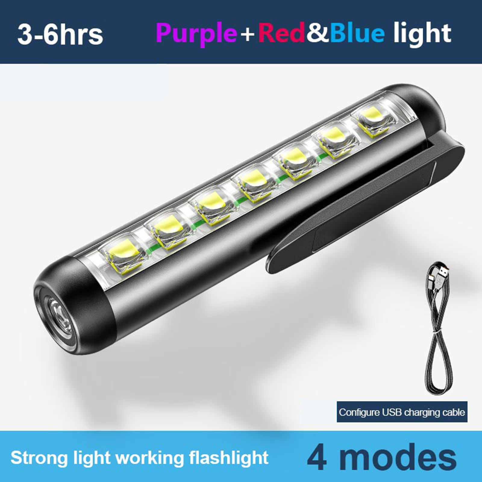 Working Lamp,Lamp Pen Super Led Clip Adsorption Buzhi Adsorption Type-c ...