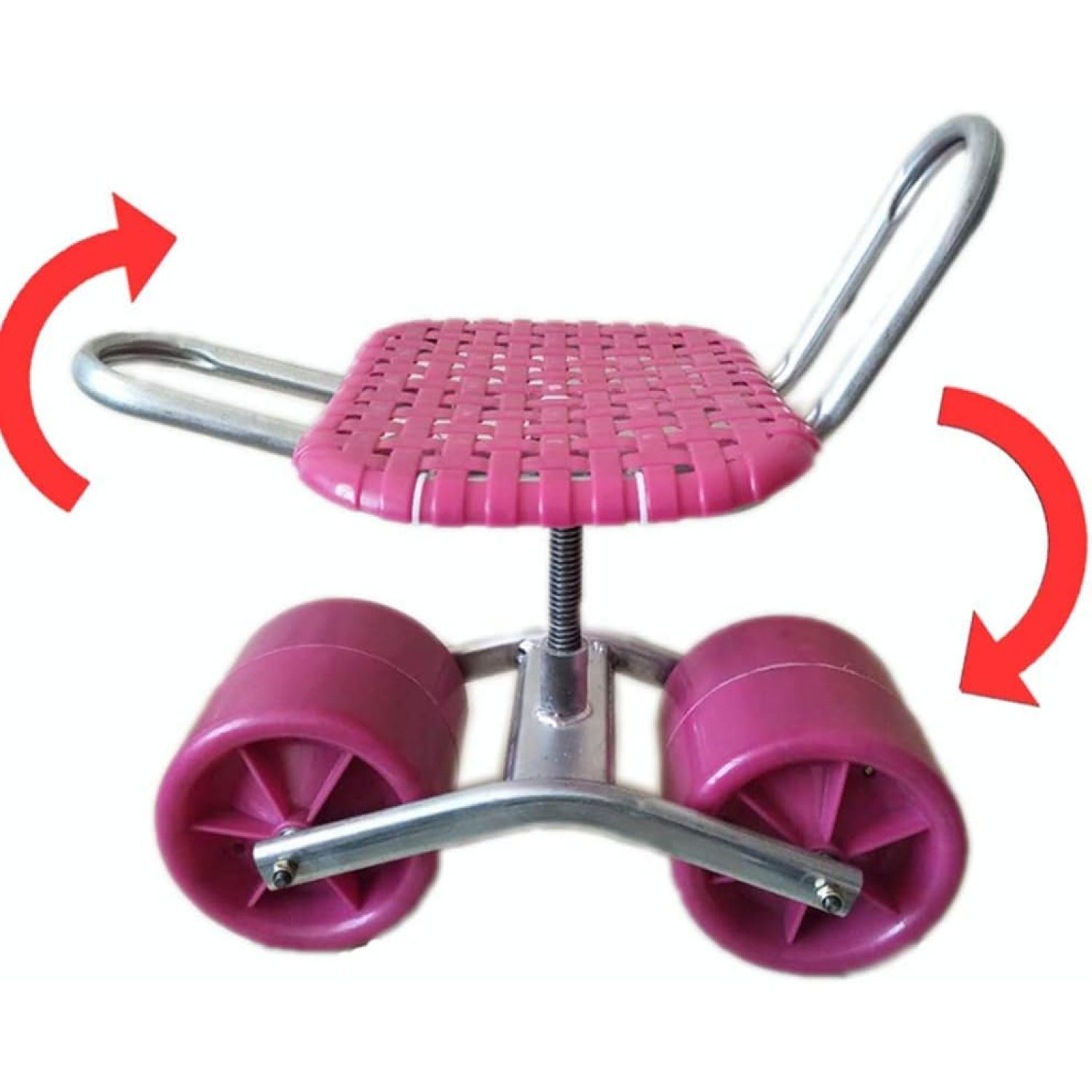 Working seat Patio Garden Scoot with Swivel seat Adjustable 360-degree ...