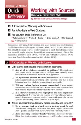 Pre-Owned Working with Sources Using Apa, Sixth Edition Style: A ... Pre-Owned Working with Sources Using Apa, Sixth Edition Style: A ...