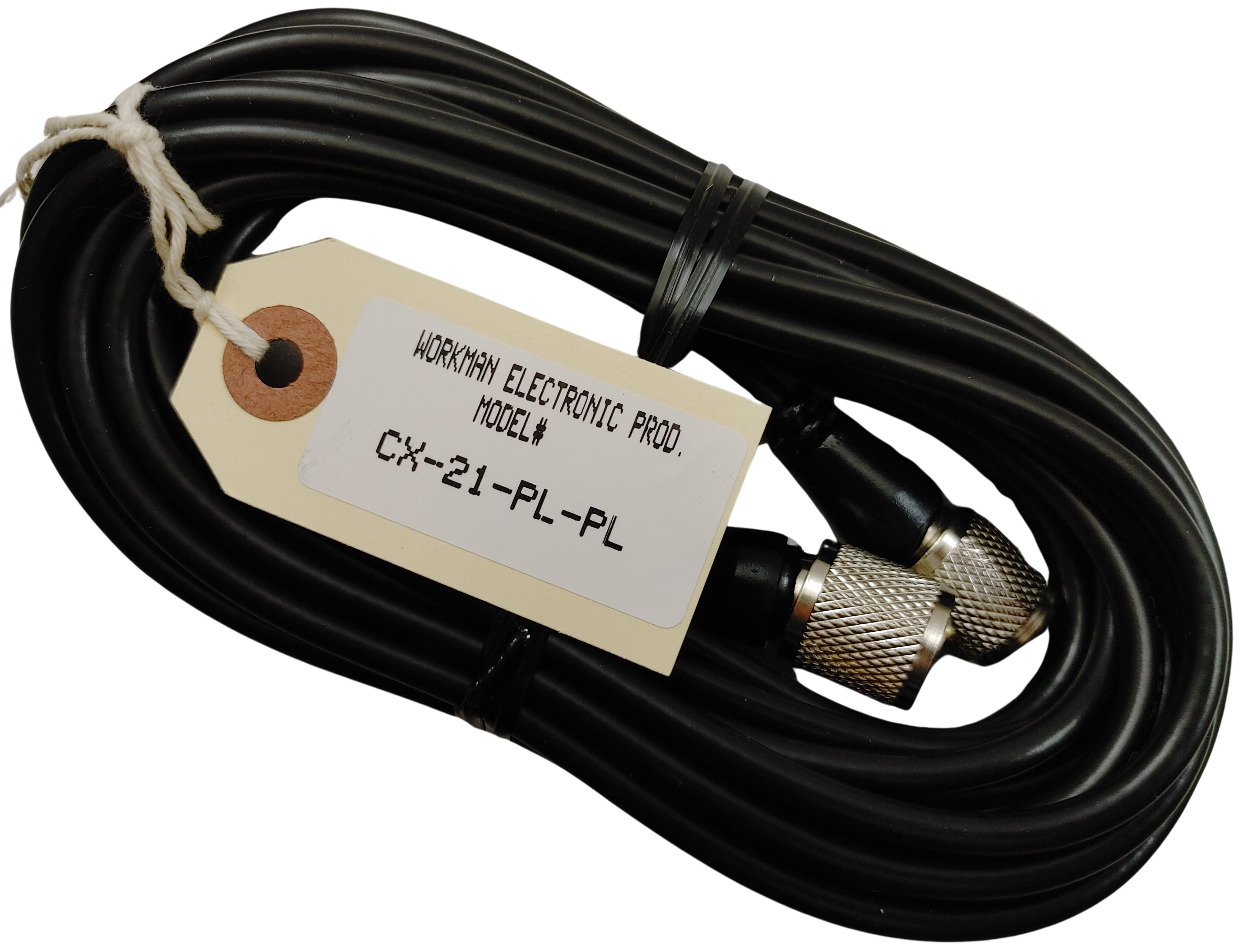 Workman CX-21-PL-PL 21 FT RG58AU CB HAM Radio Antenna Coax Cable w ...