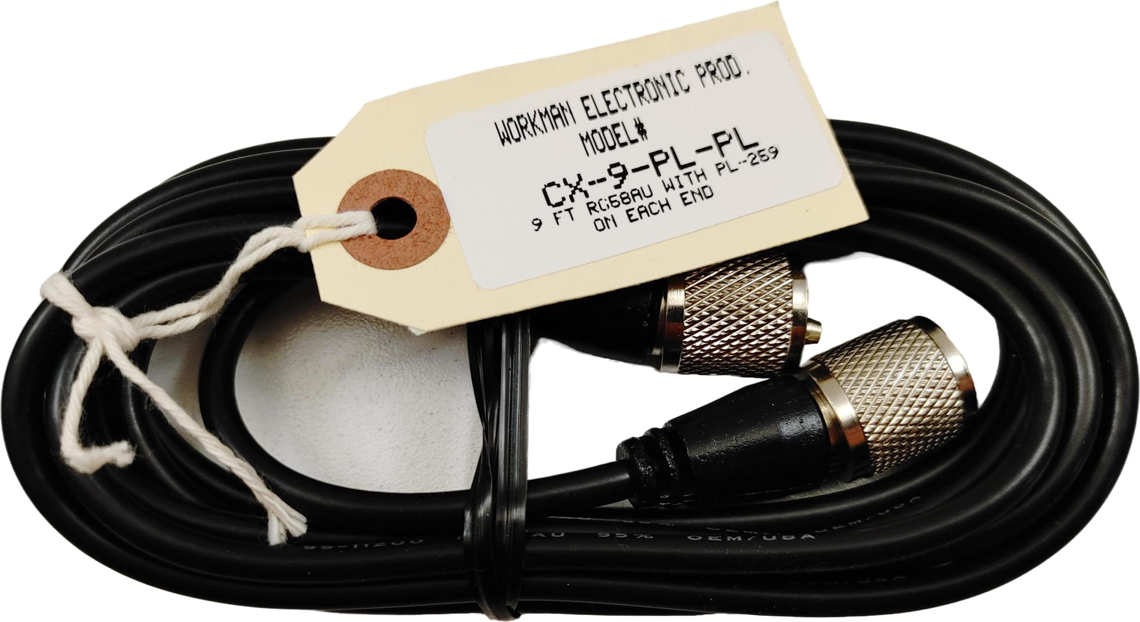 Workman CX-9-PL-PL 9 FT RG58AU CB HAM Radio Antenna Coax Cable w ...