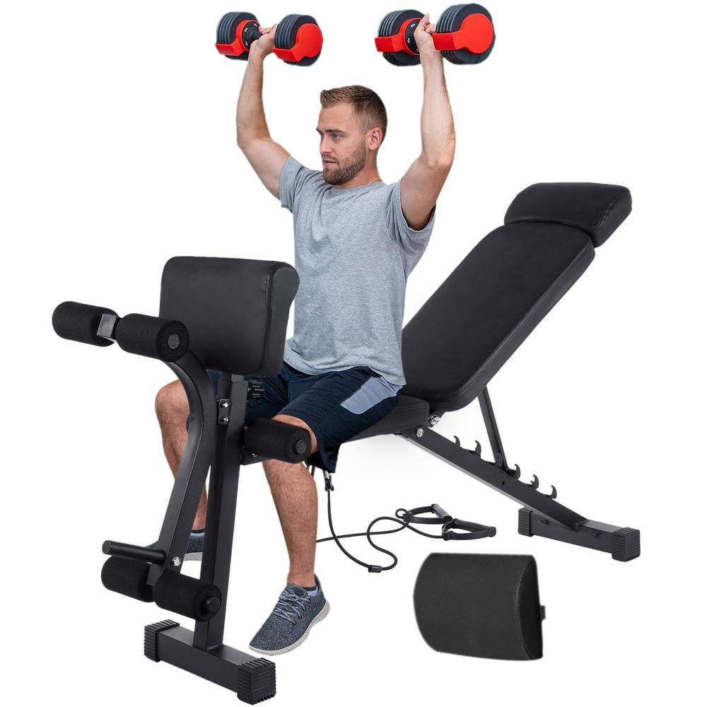 Workout Bench for Home Gym Steel Workout Bench with Pull String and ...