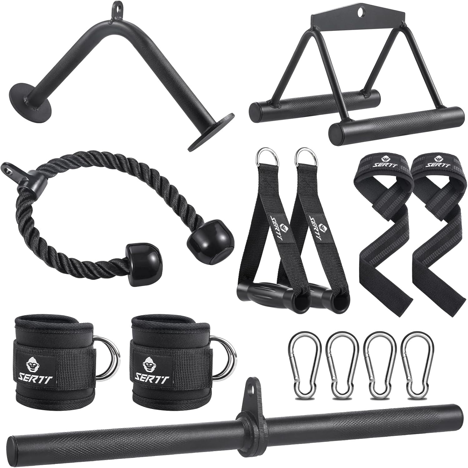 Workout Cable Machine Attachment for Home Gym, LAT Pulldown Attachments ...