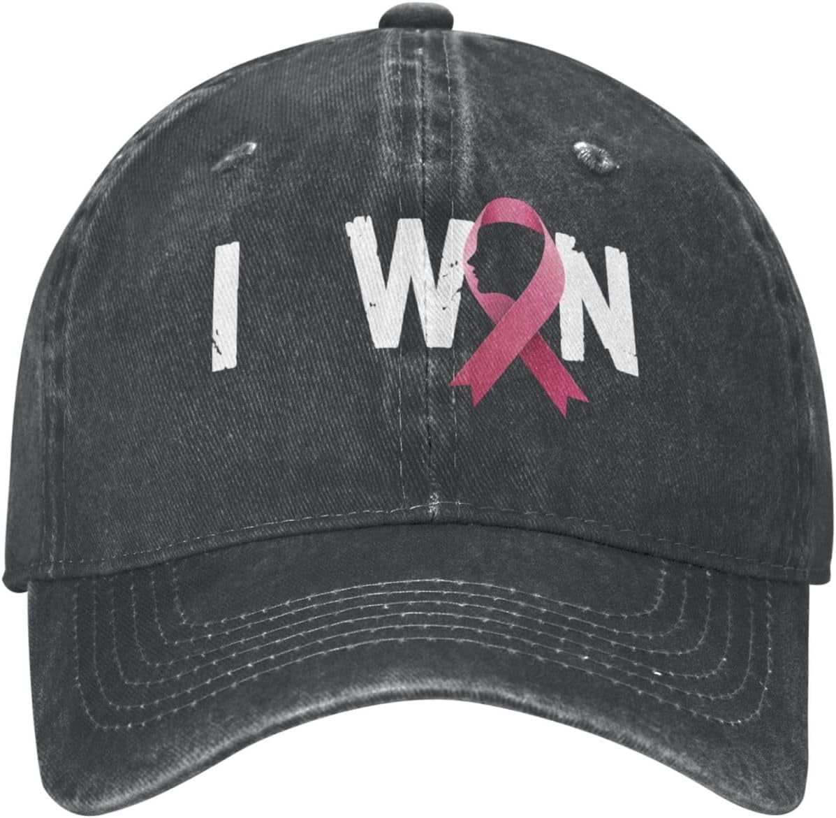 Workout Hats for Women Breast Cancer Awareness Funny Hat for Mens I Win ...