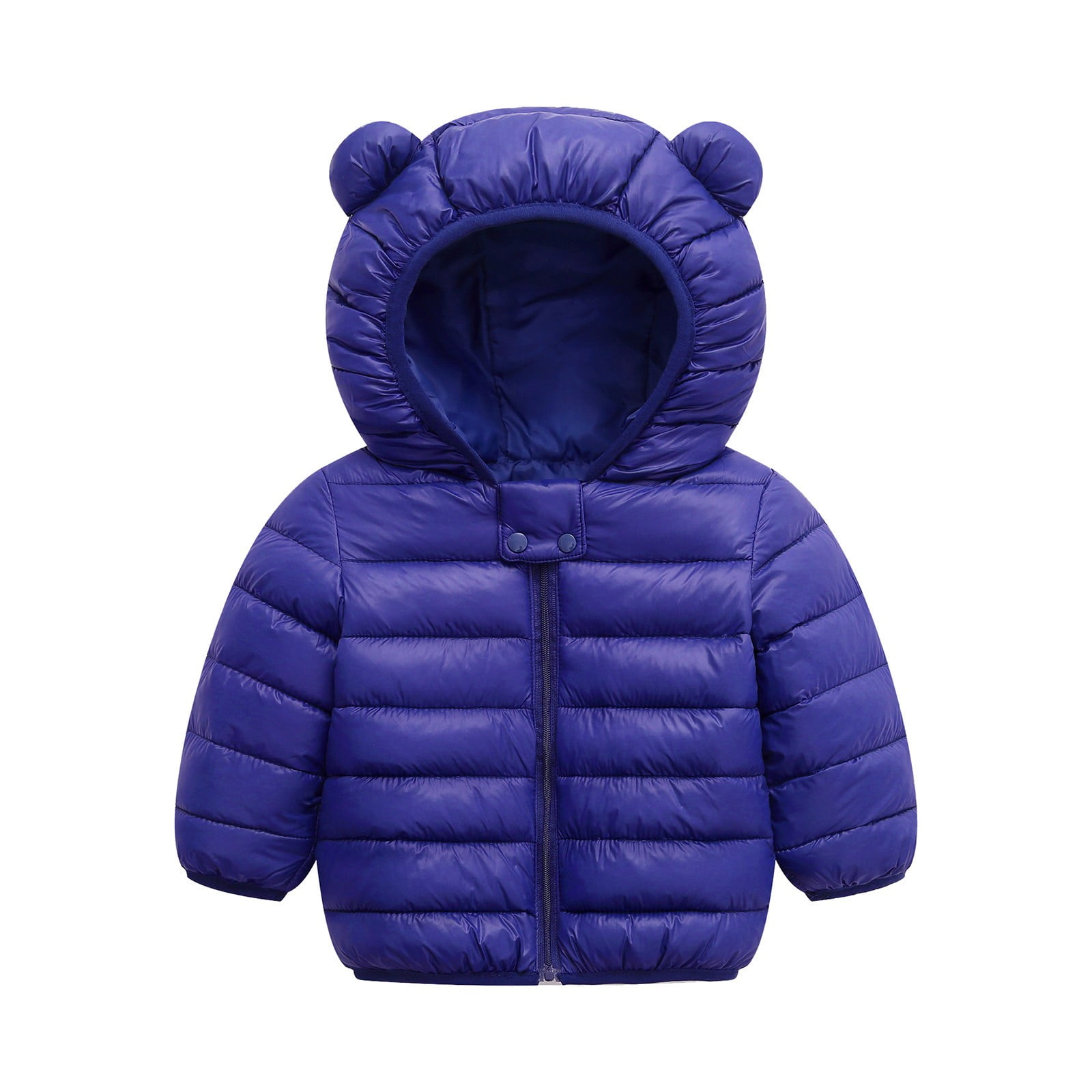 Workout Jackets Zip Up Toddler Kids Baby Boys Girls Winter Warm Solid Coats Bear Ears Hooded ...