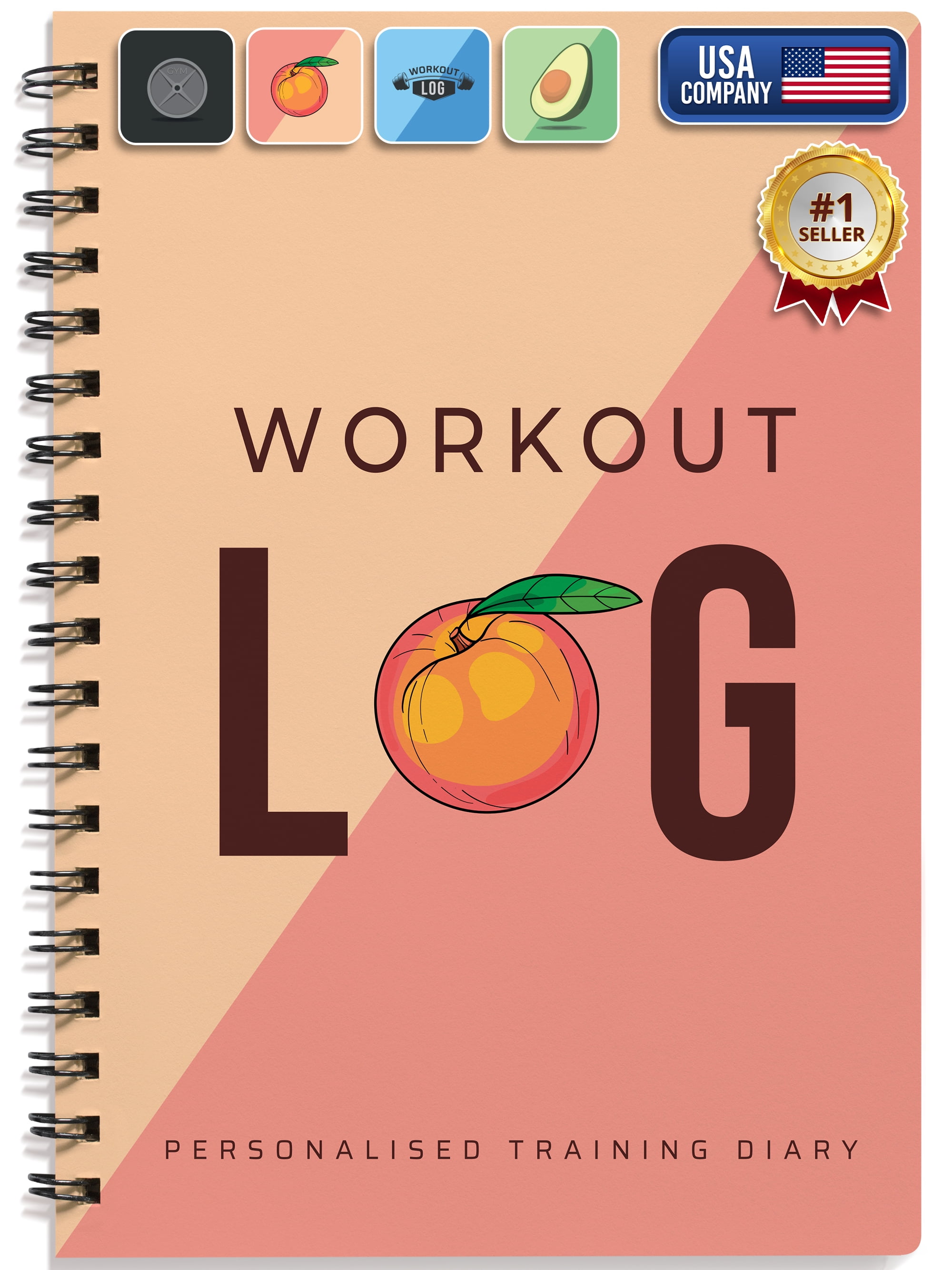 Workout Log Gym Tracker Notebook: Fitness & Exercise Planner for Men ...