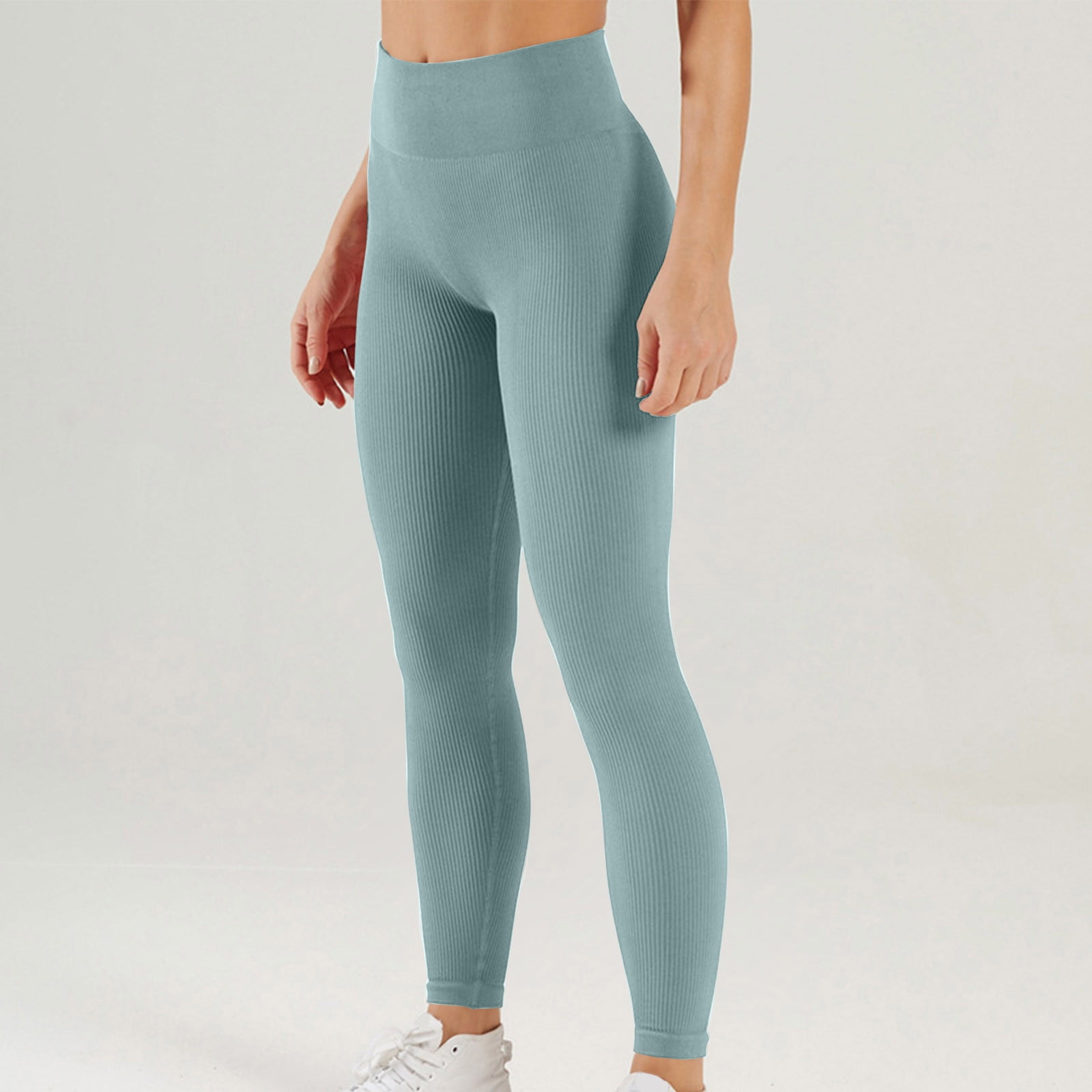 Workout Leggings for Women, Seamless Scrunch Tights, Tummy Control Gym Fitness Girl Sport Active ...