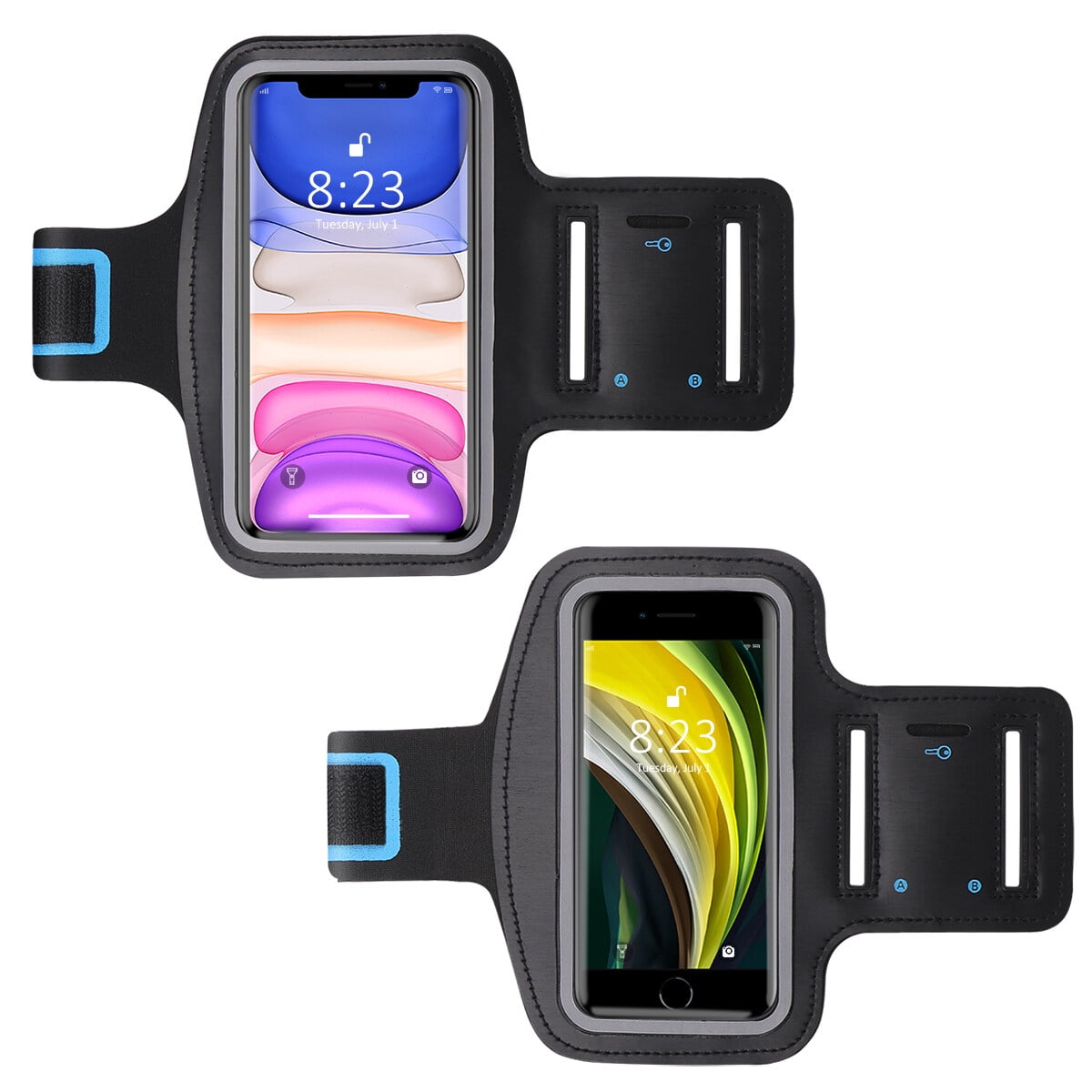 MIPCASE 2Pcs Fitness Arm Bag for Phone Holding with Touchscreen Access ...