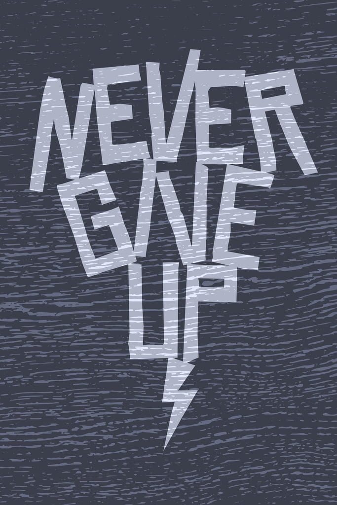 Workout Posters For Home Gym Never Give Up Motivational Inspirational ...