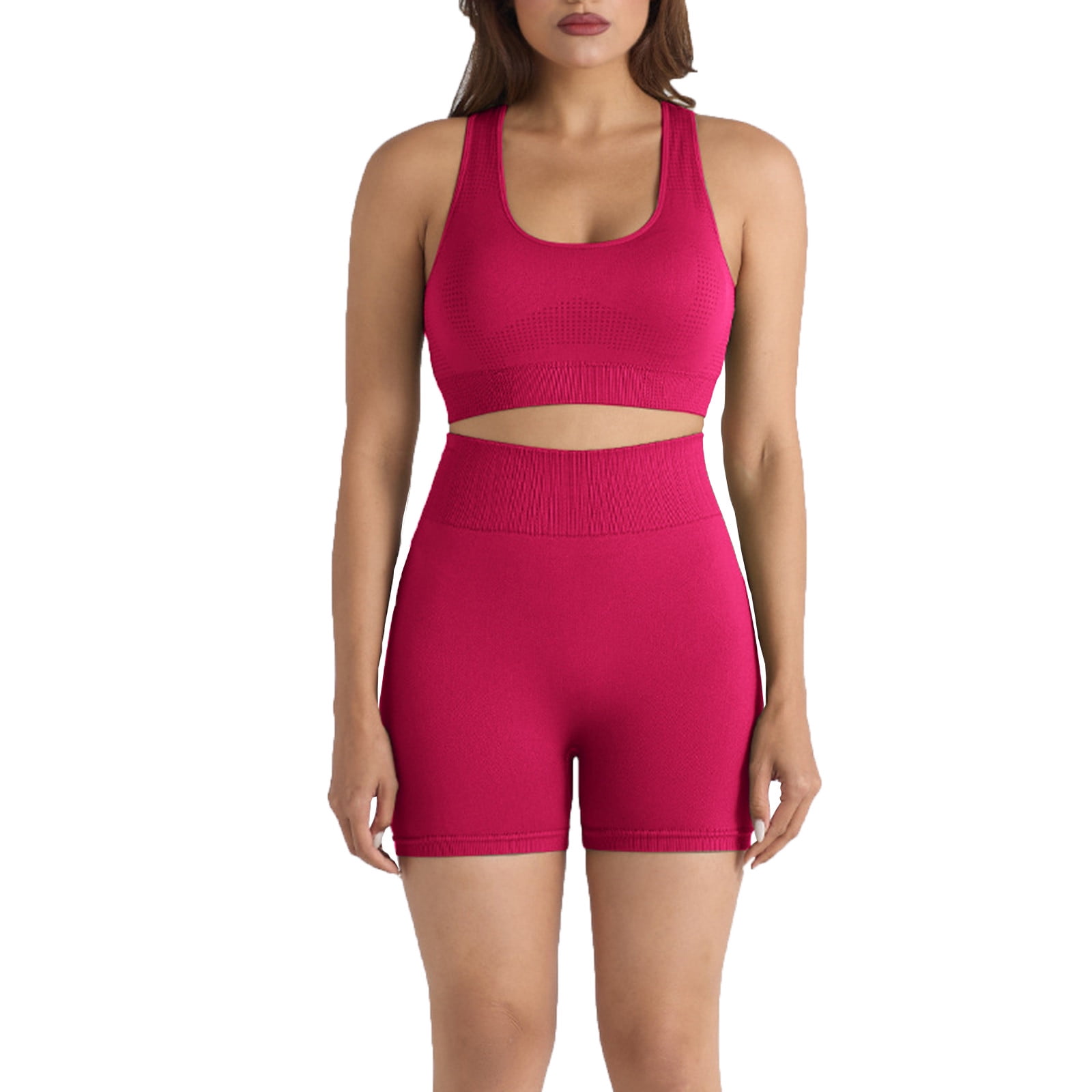 Workout Sets for Women 2 Piece High Waisted Seamless Leggings with ...