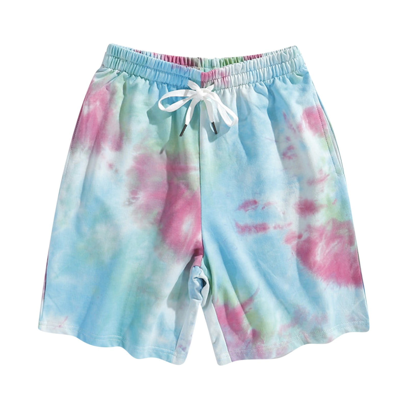 Workout Shorts Athletic Plus Size Mens Summer Gradient Tie Dye Sports