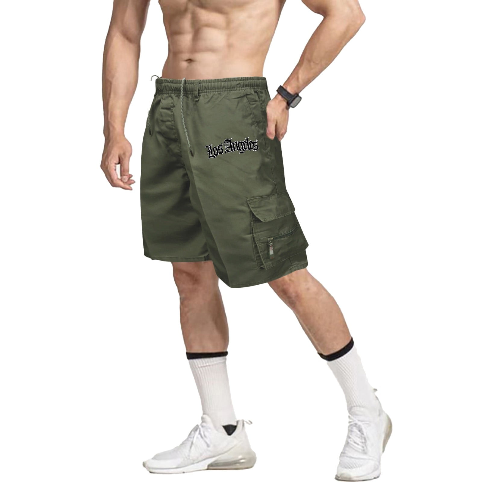 Workout Shorts Men Hiking Cargo Shorts Stretch Lightweight Camping with ...