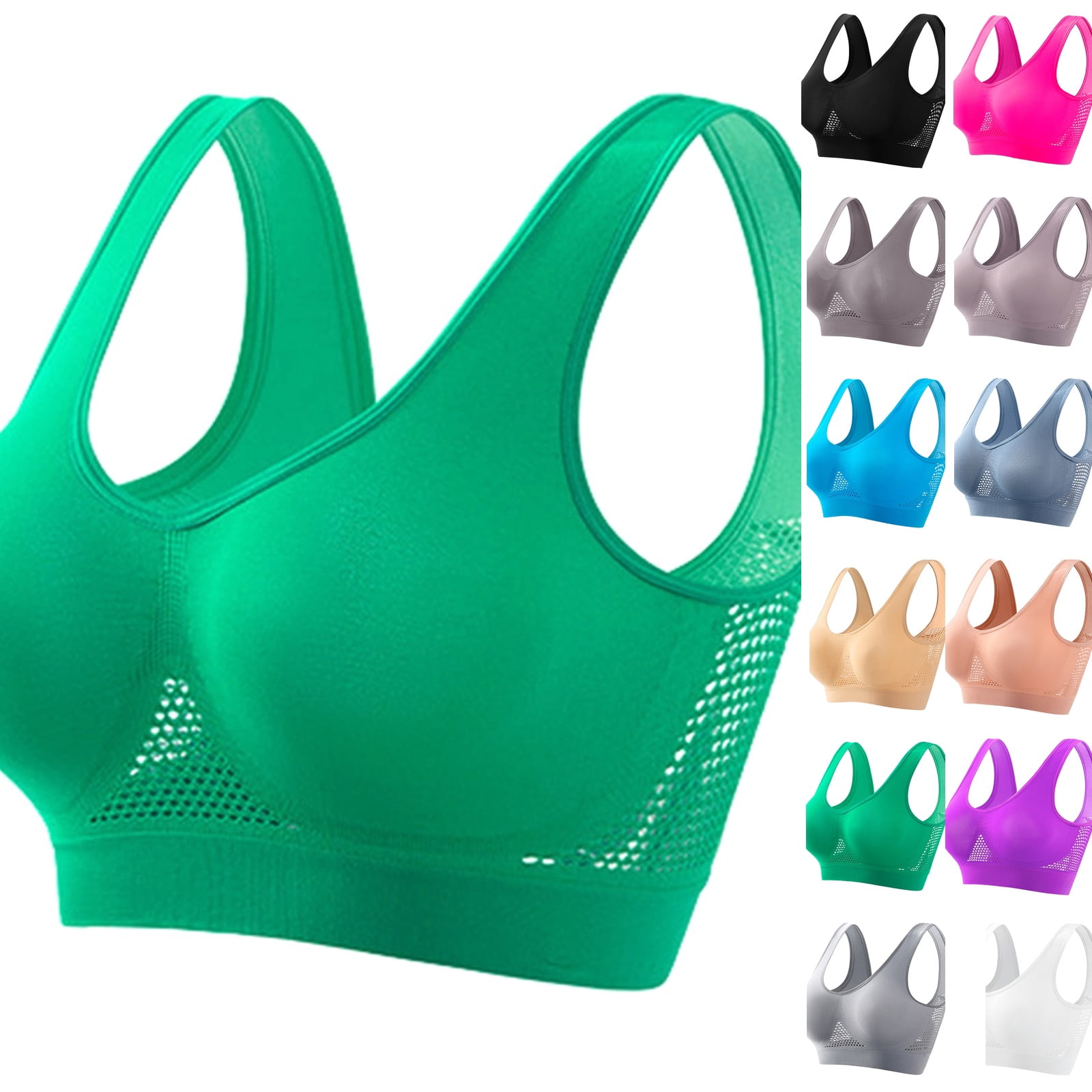 Workout Sports Bras for Women High Support Yoga Comfort Seamless ...