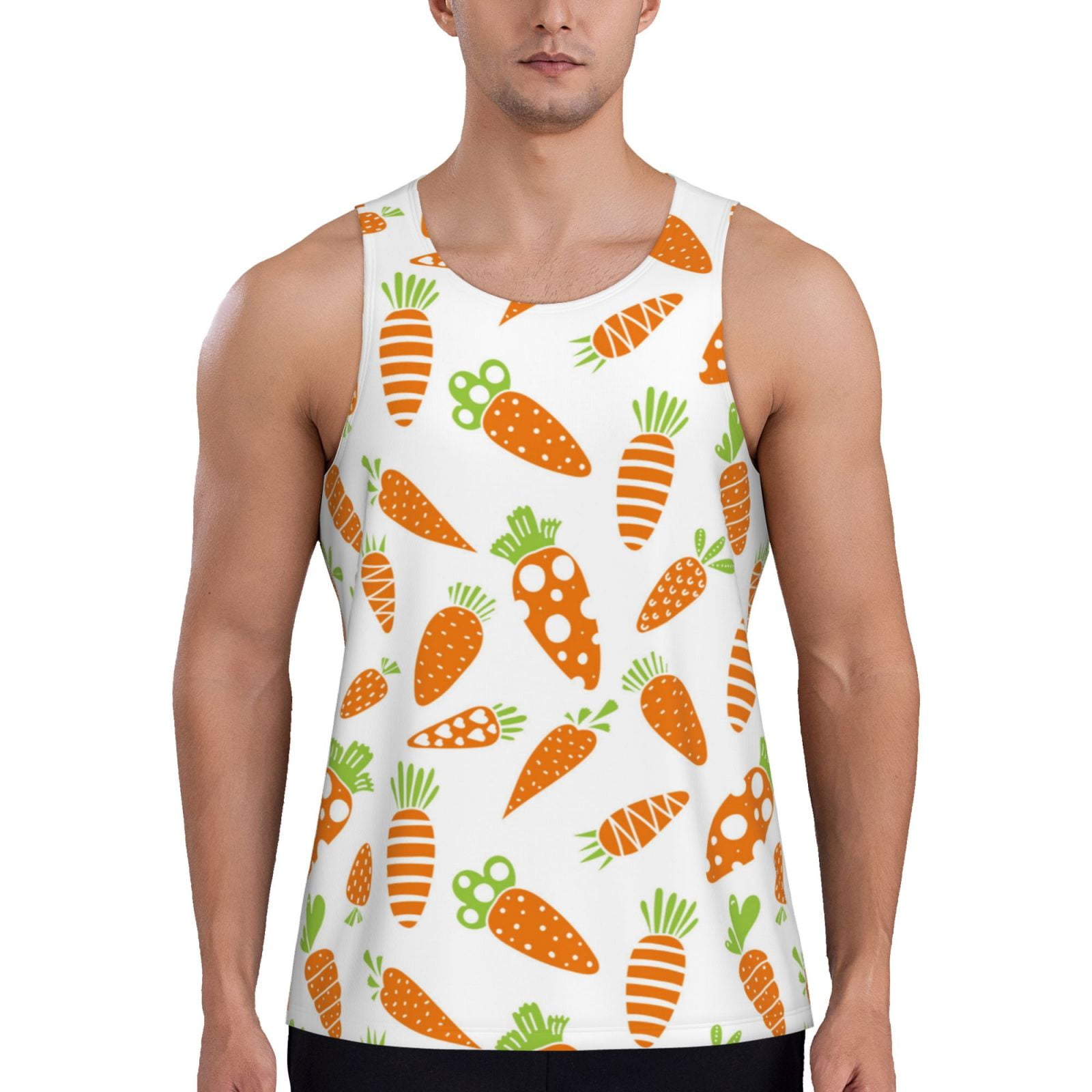 Workout Tank Tops Men, Beautiful Carrot Quick Dry Sleeveless Shirt For ...