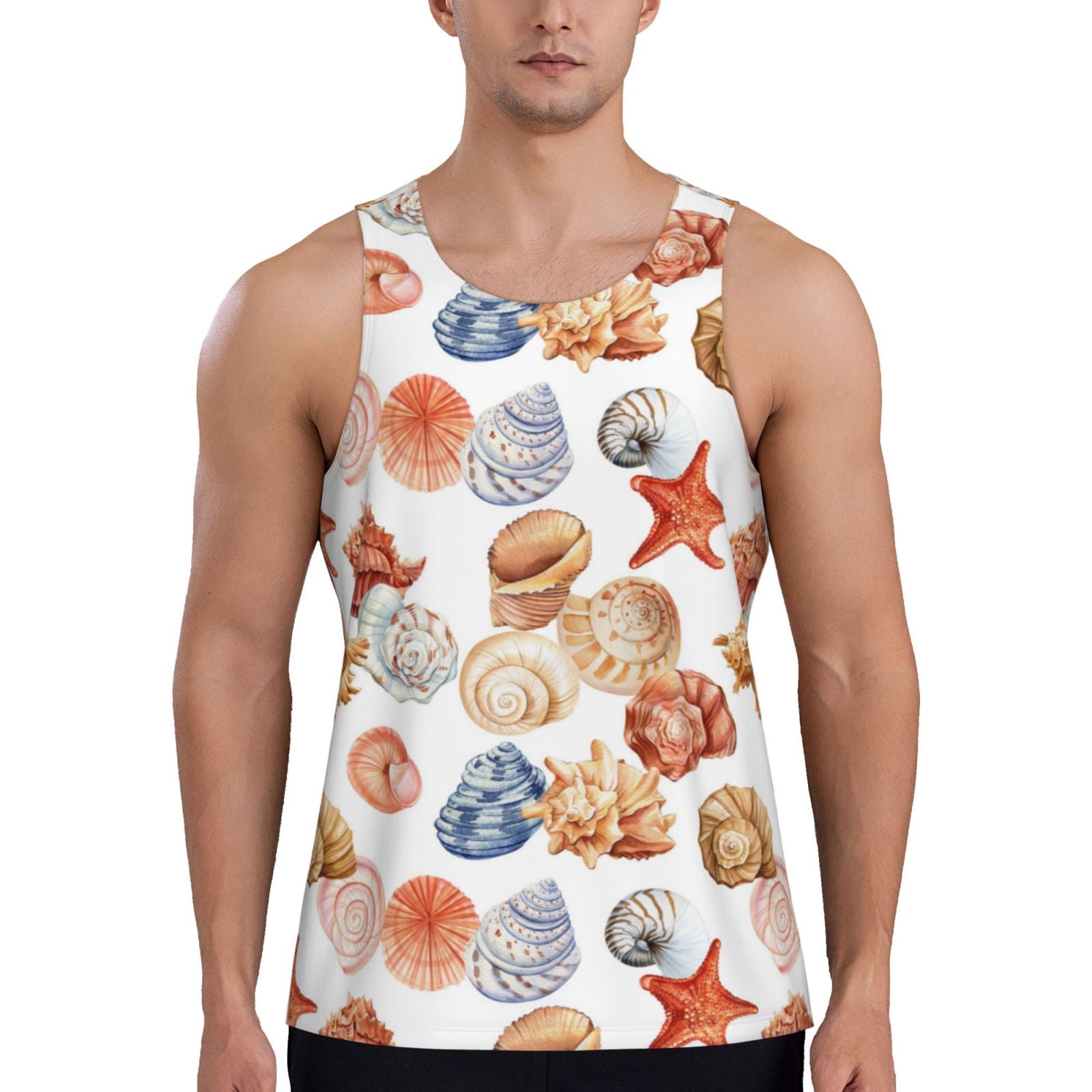 Workout Tank Tops for Men - Conch Shell No.J935 Quick Dry Muscle ...