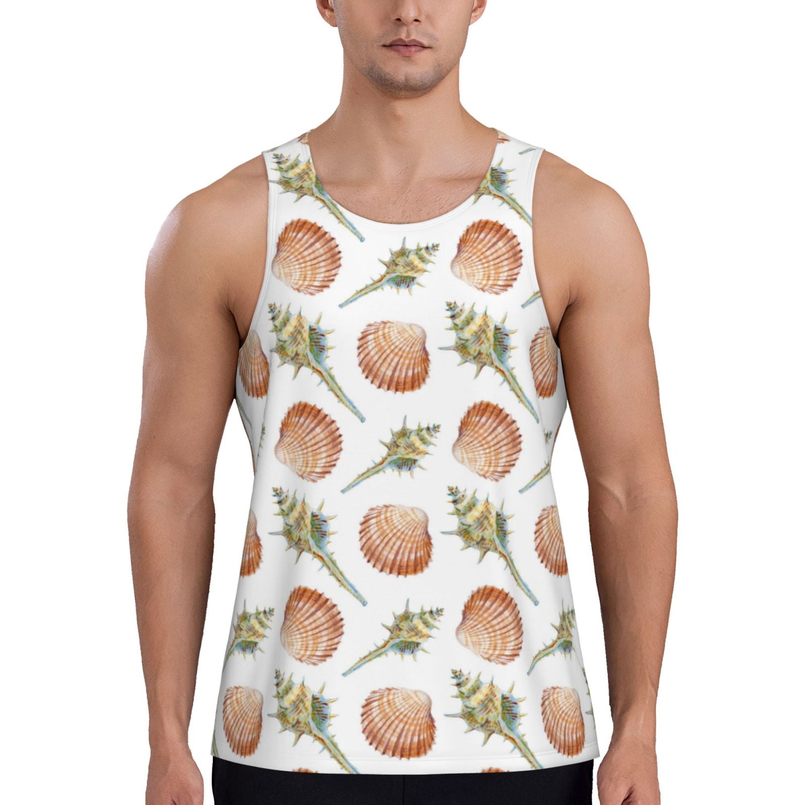 Workout Tank Tops for Men - Conch Shell No.J99 Quick Dry Muscle ...