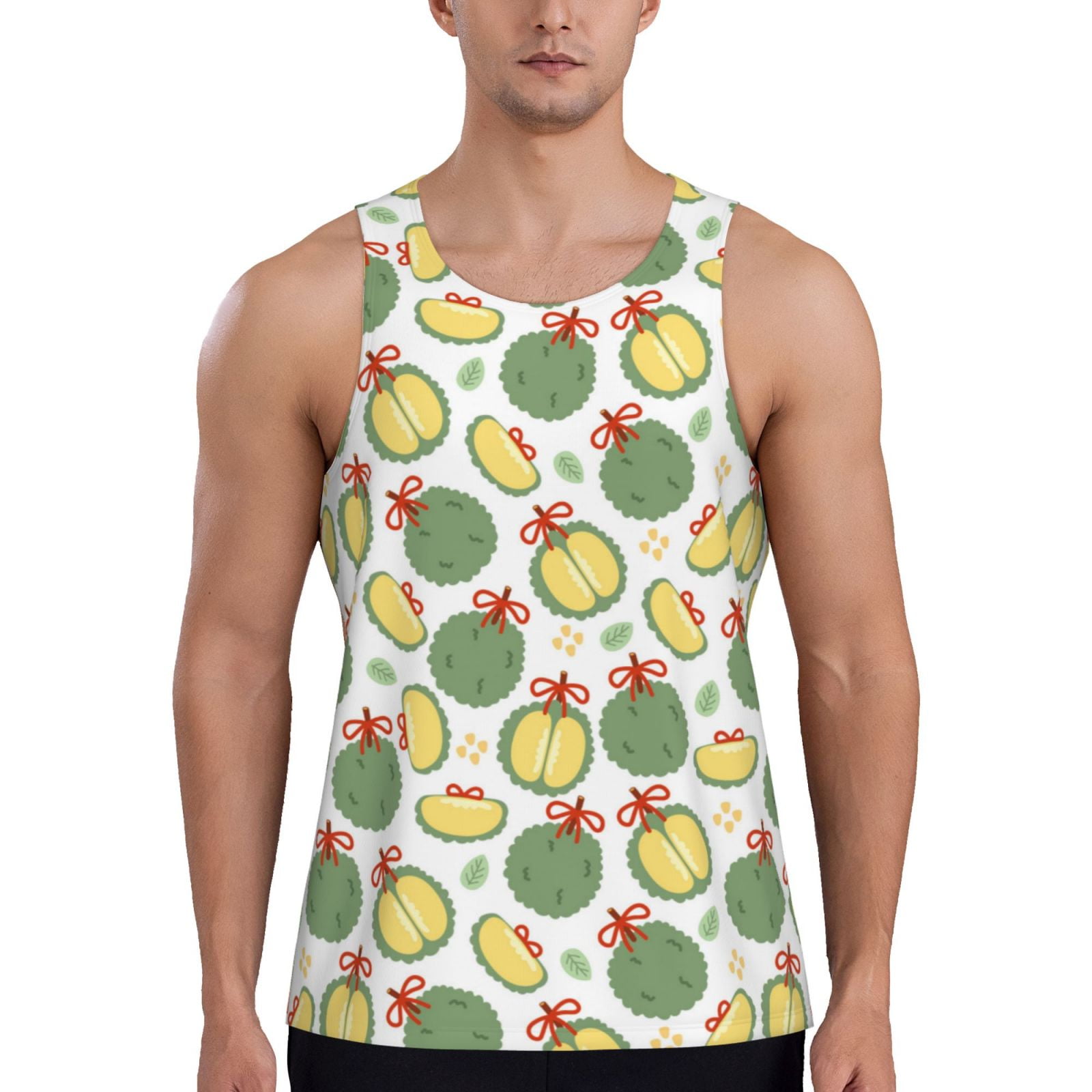 Workout Tank Tops for Men - Cute Durian Bow Tie Quick Dry Muscle ...